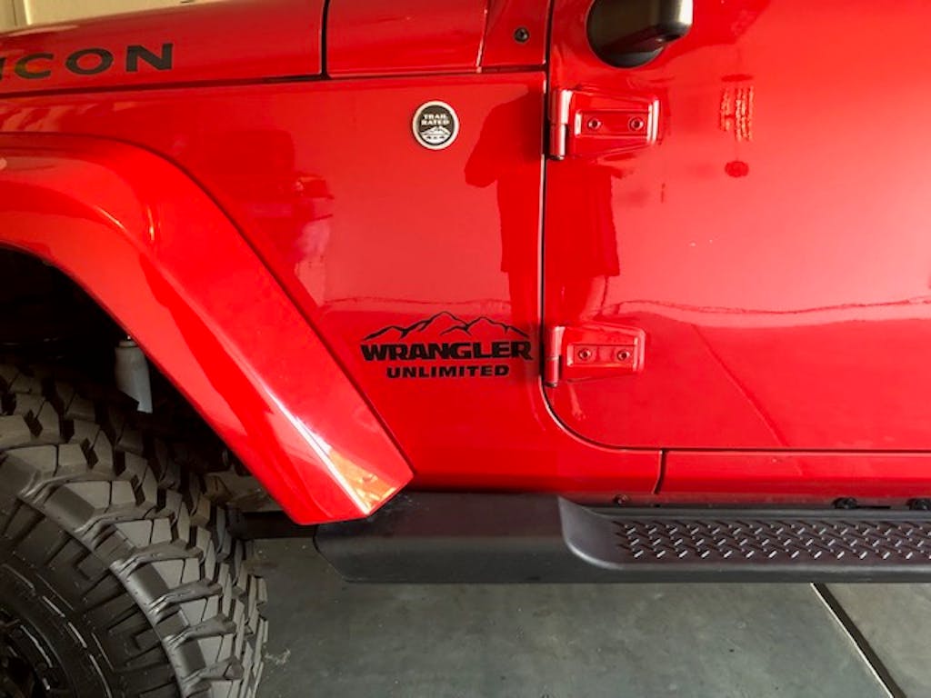 Jeep Wrangler Unlimited Fender Decal Sticker 4 X 10 | Custom Made In ...