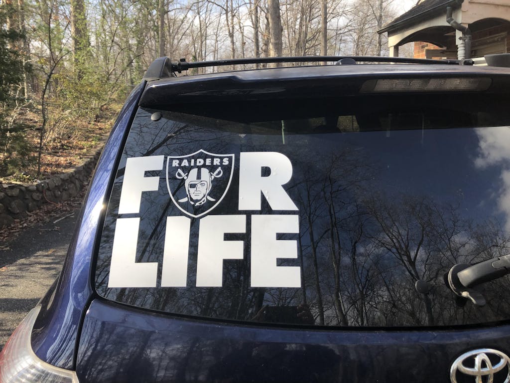 Raiders For Life Window Decal Sticker | Custom Made In the USA | Fast ...
