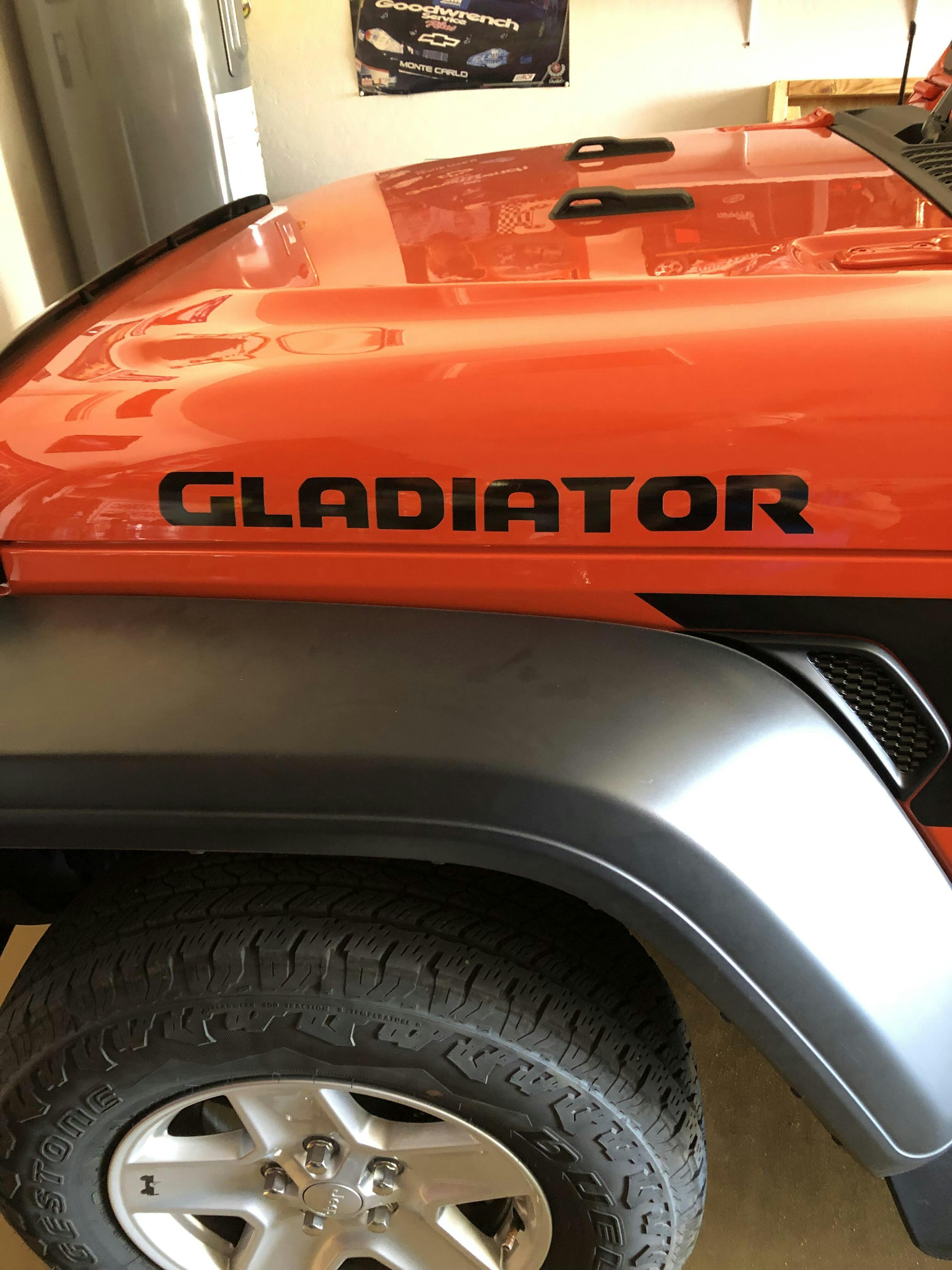 Jeep Gladiator Hood Decal Sticker | Custom Made In the USA | Fast Shipping