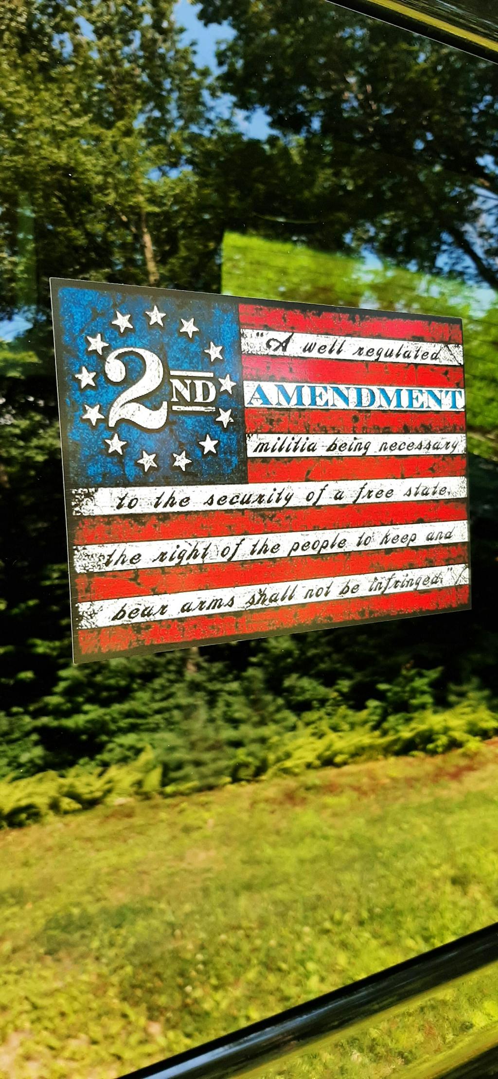 2nd Amendment Flag Full Color Decal Sticker | Custom Made In the USA ...