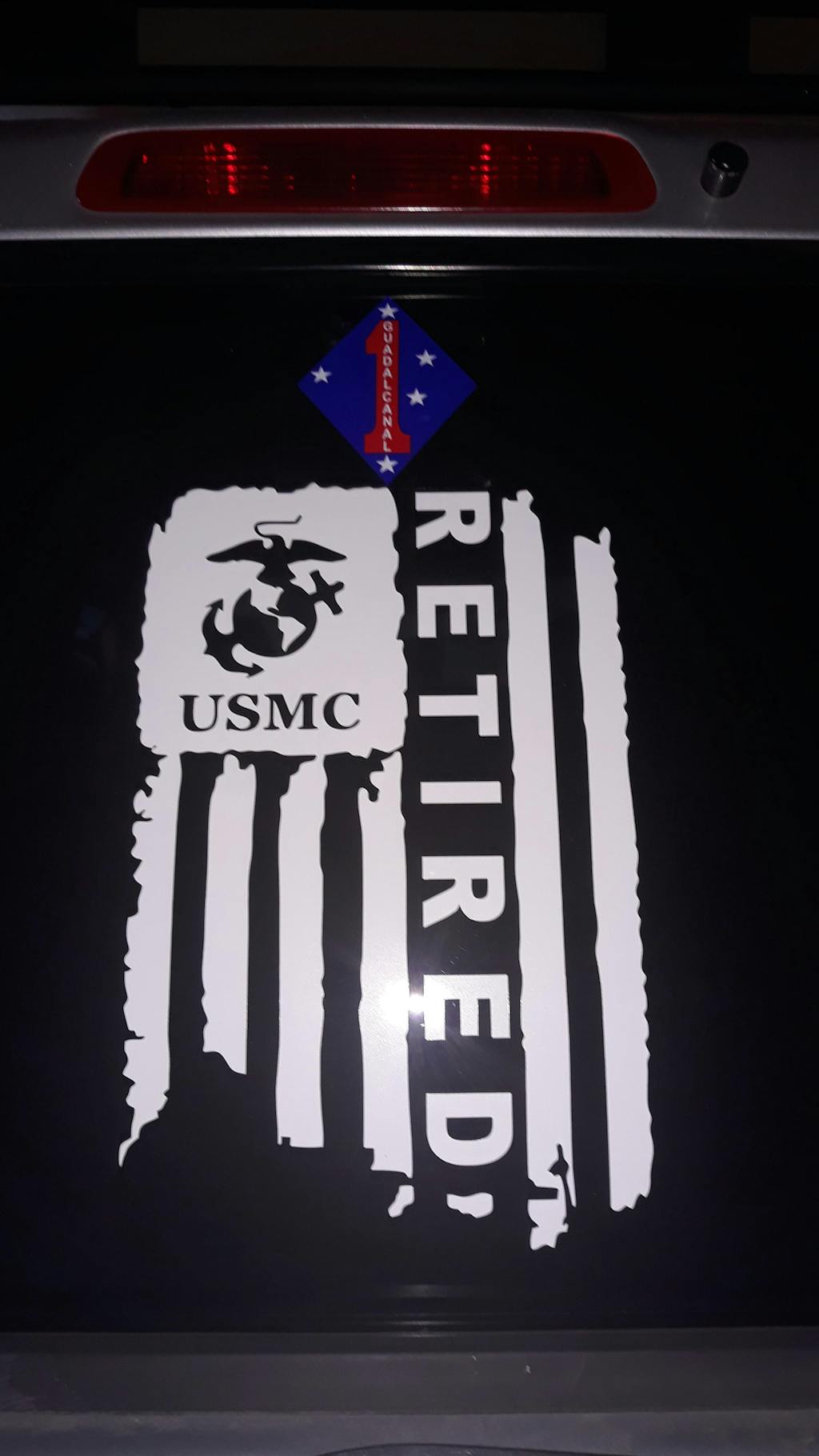 Marine corps stickers – Retired Weathered American Flag Usmc Decal ...