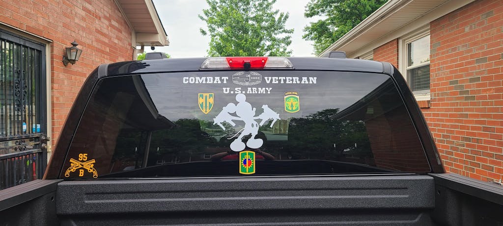 Army Combat Action Badge Rear Windshield Banner Decal Sticker Aa ...