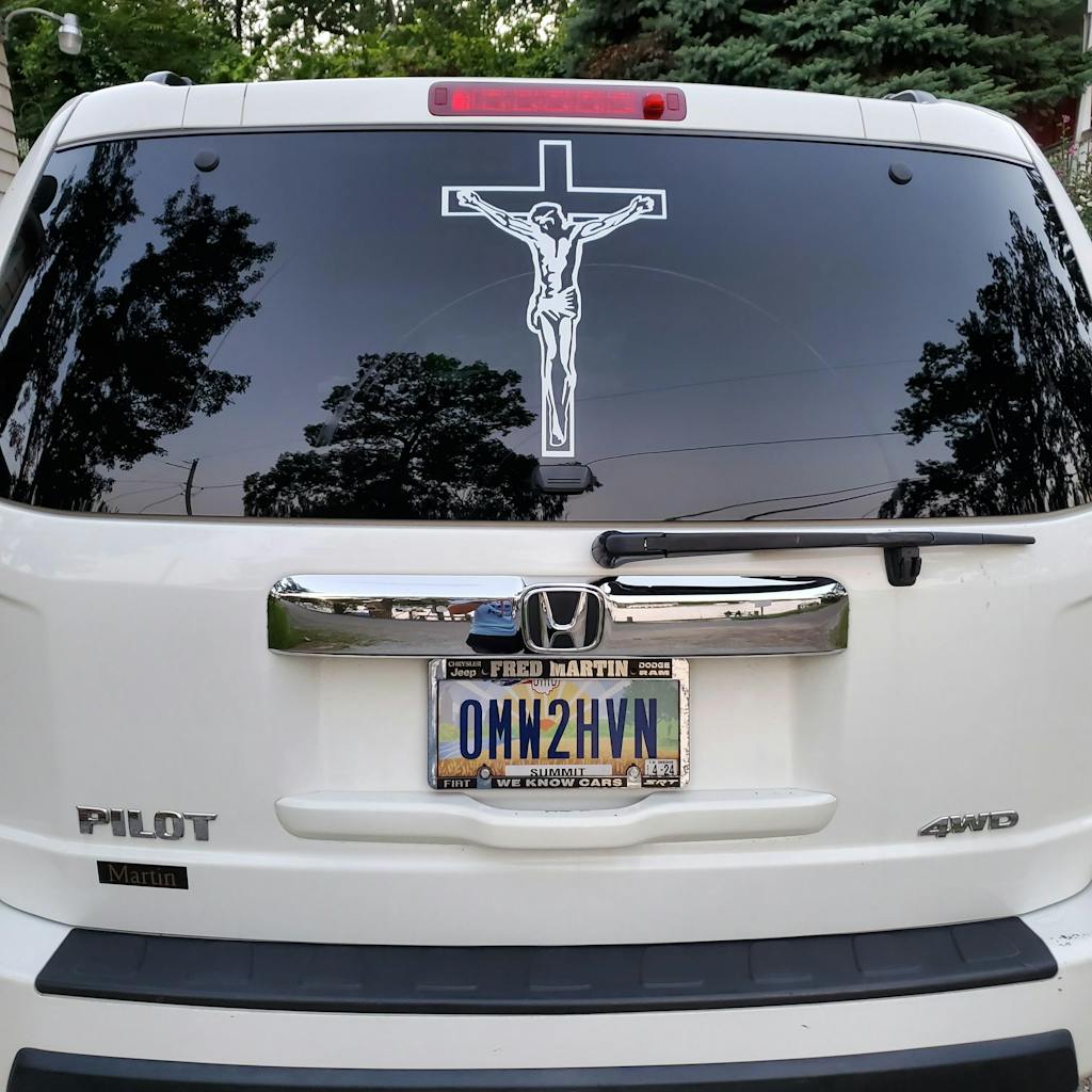 Jesus On Cross A2 Christian Christian Stickers For Your Car And Trucks ...