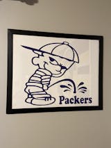 Calvin Piss On Green Bay Packers Decal Stickers | Custom Made In the ...