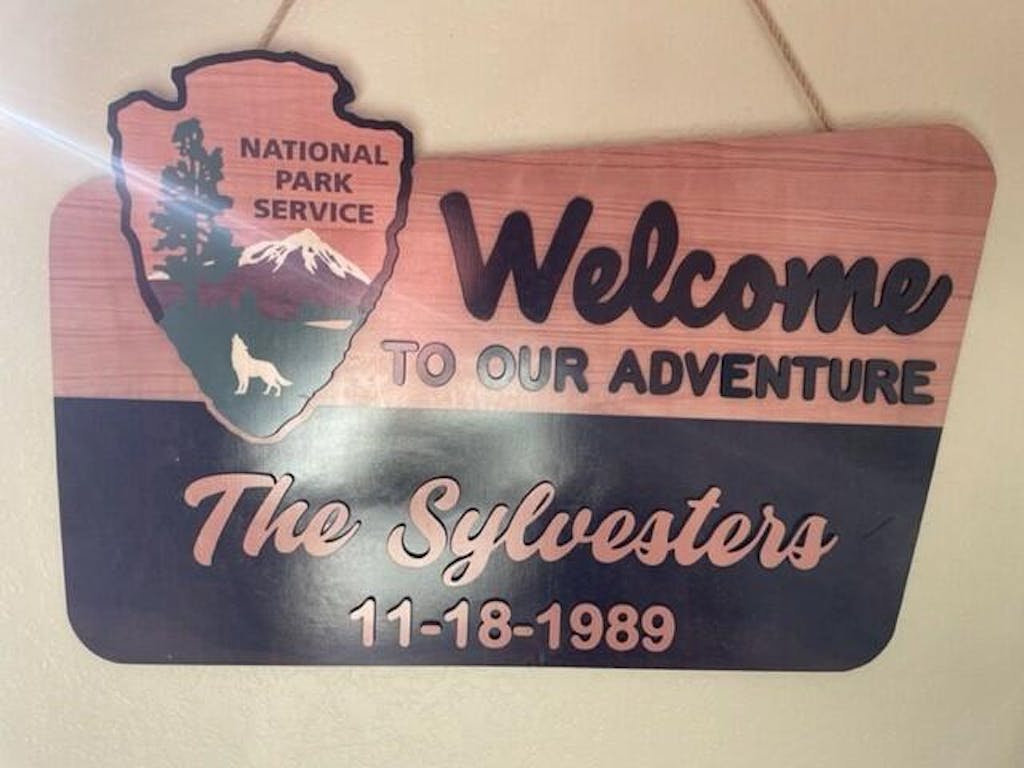NPS Welcome To Our Adventure Wooden Sign - Personalized 2 Layer Wooden ...