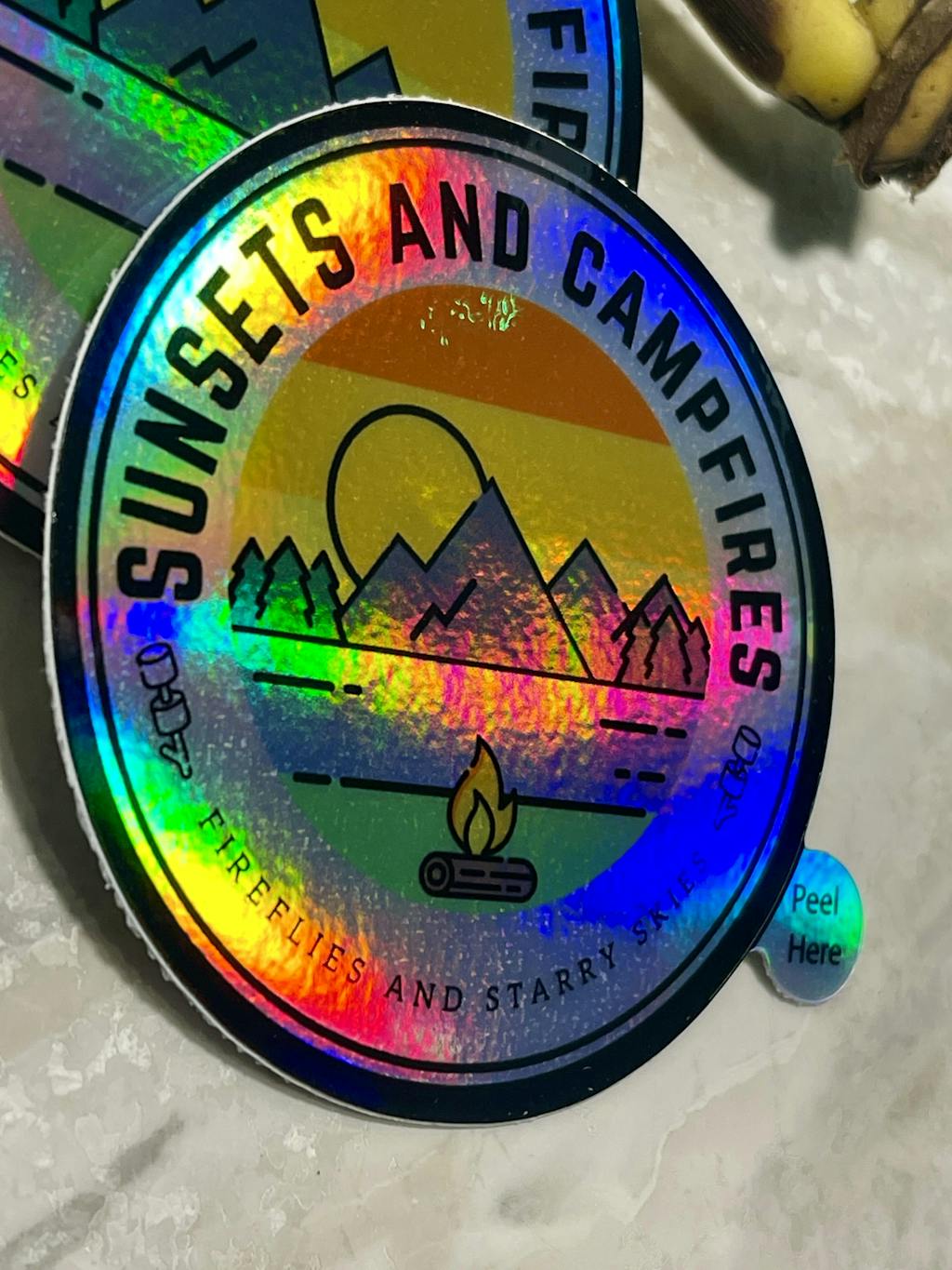 Rainbow Holographic Stickers | Peel Tab – CustomStickers.com