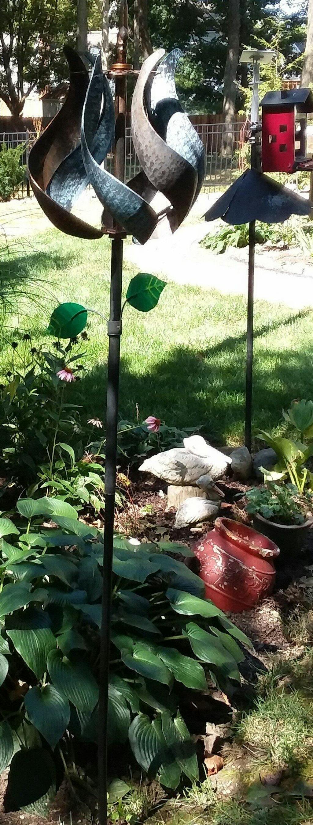 Garden Wind Spinner Replacement Poles 71 in., with 3 adjustable Rods ...