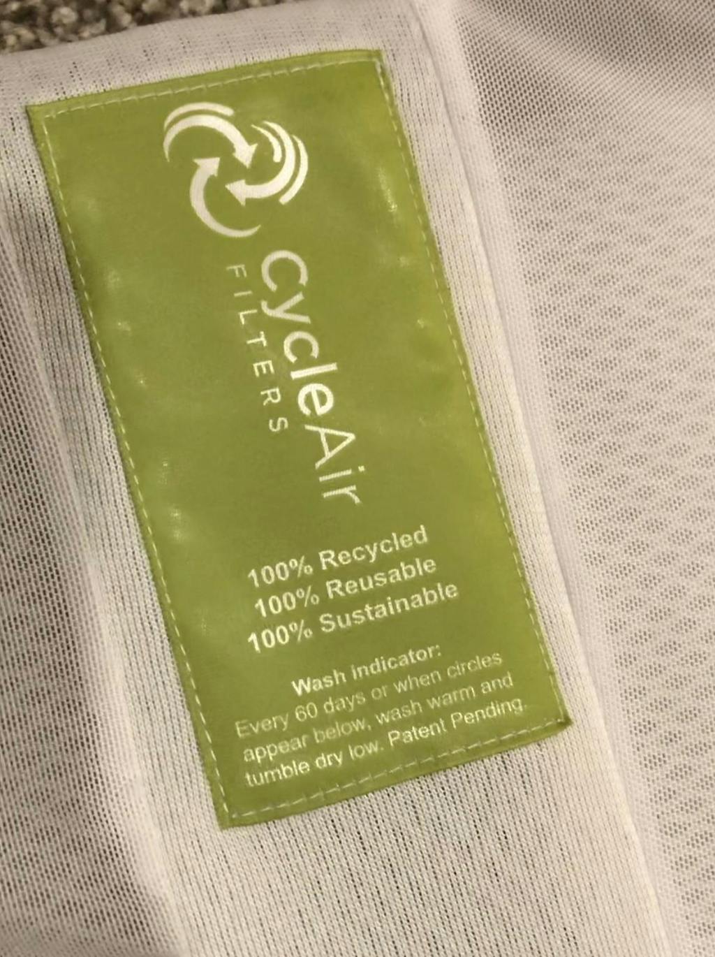 Cycle Air - permanent & machine washable HVAC furnace filter made with