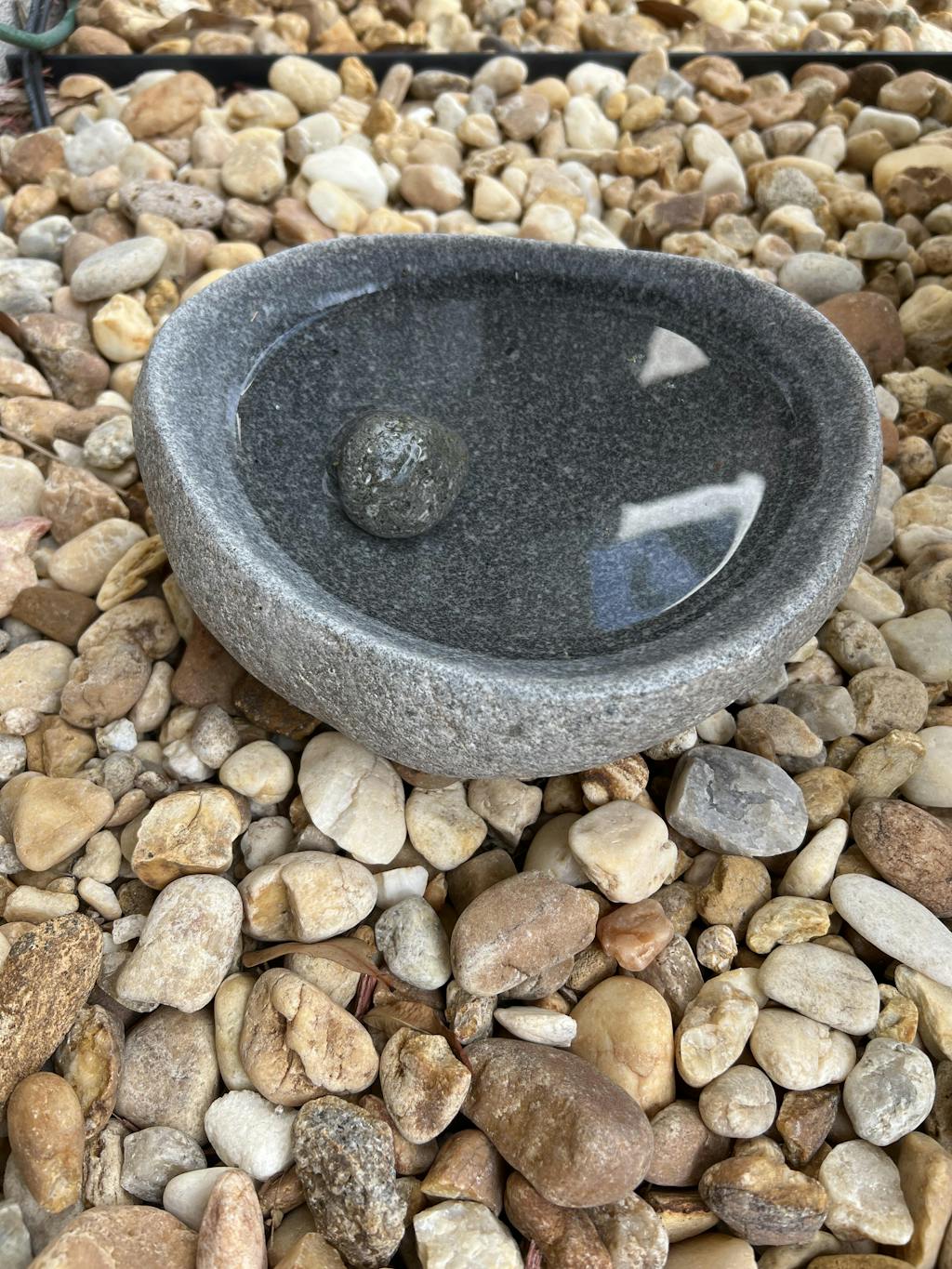 Handmade Natural Riverstone Bird Bath for Balcony, Patio, Garden or Ya ...