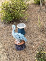 Handmade River Stone Bird Bath for Balcony, Patio, Garden or Yard ...