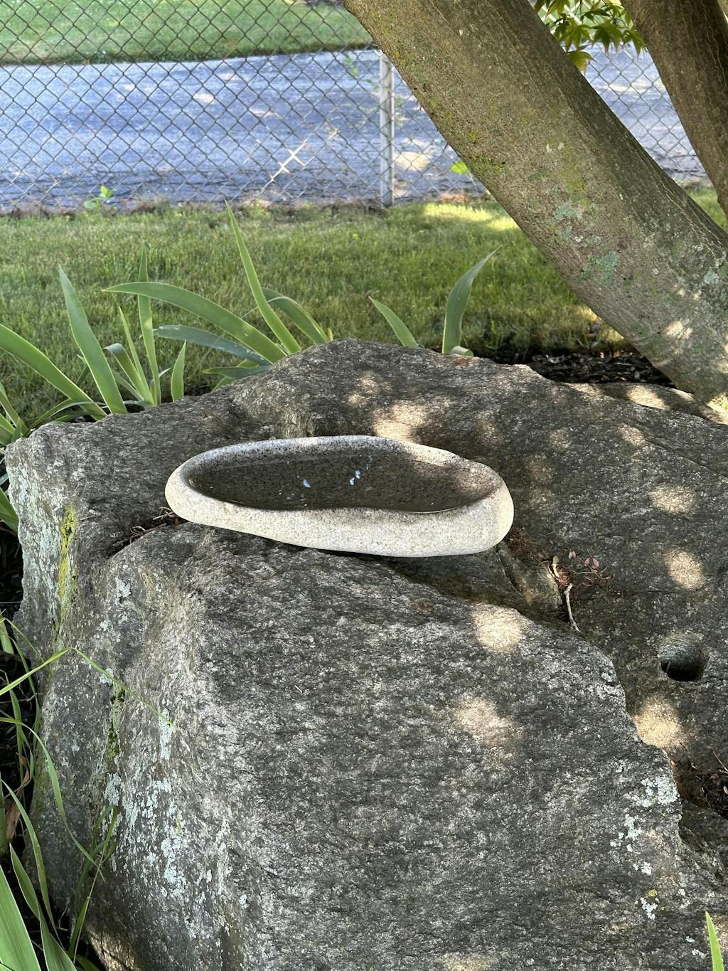 Handmade River Stone Bird Bath for Balcony, Patio, Garden or Yard ...