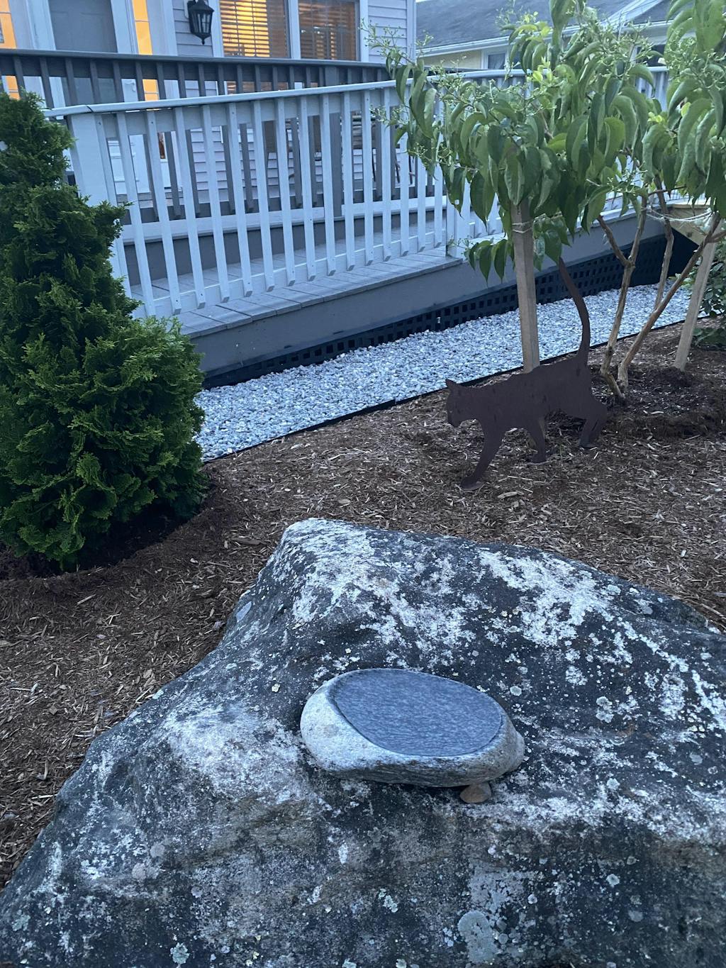 Handmade River Stone Bird Bath for Balcony, Patio, Garden or Yard ...