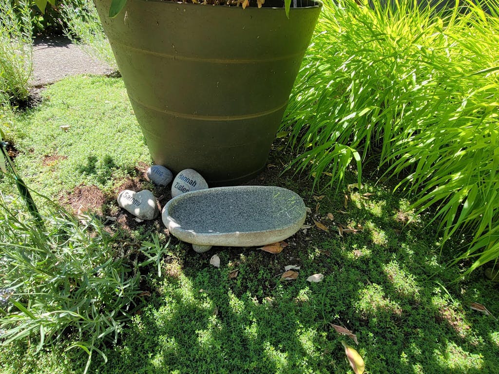 Handmade River Stone Bird Bath for Balcony, Patio, Garden or Yard ...