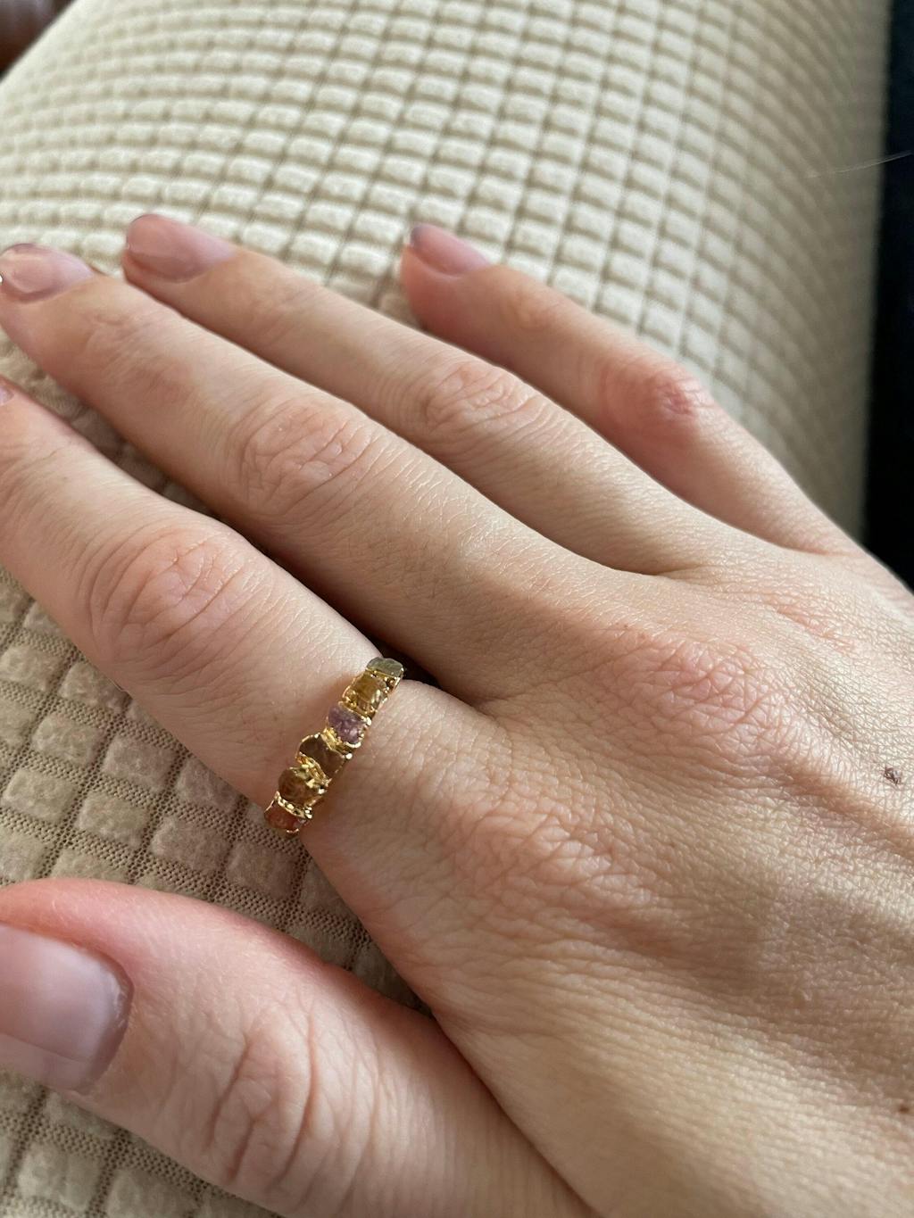 Orange Ombre Birthstone Ring - Bohemian Jewelry - Dani Barbe