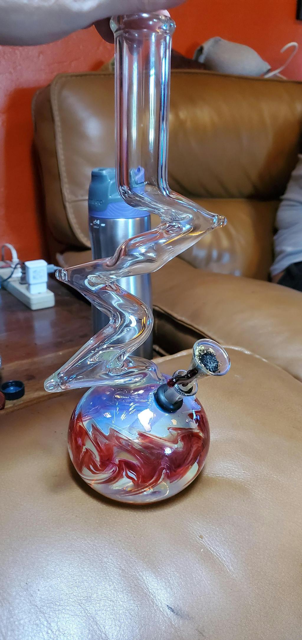 LA Pipes "Switchback" Bubble Base Bong