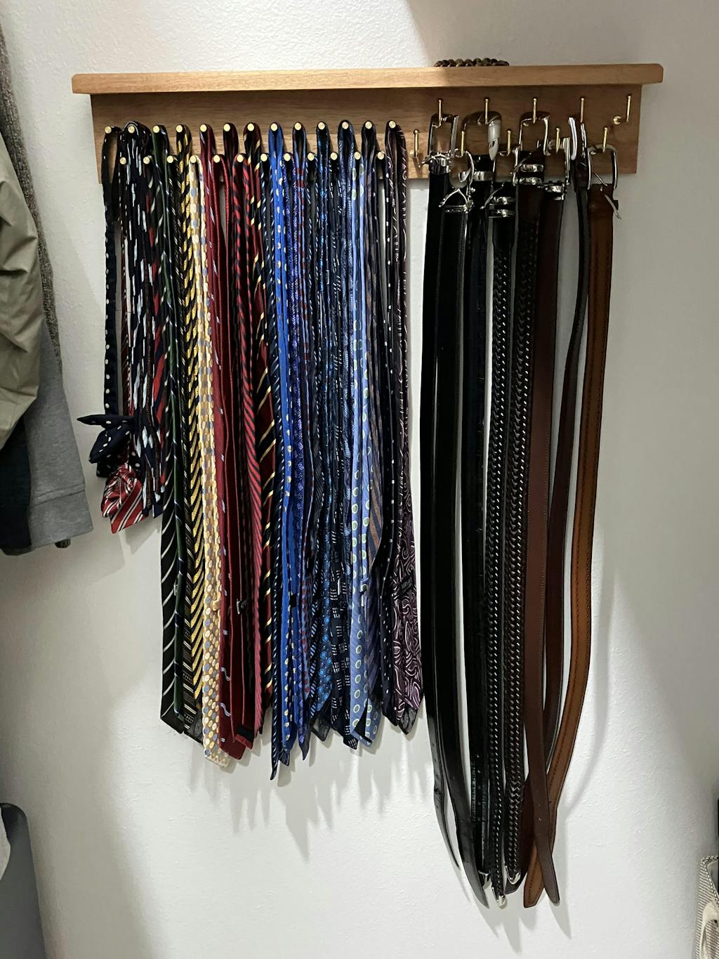 Custom Tie Rack - Choose your size, wood, and hardware finish – Dapper ...