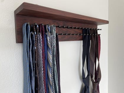 Custom Handcrafted Wood Tie Racks & Pocket Square Organizers – Dapper ...