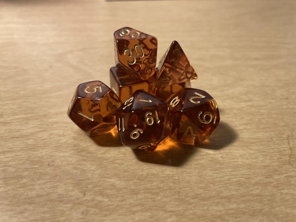 Wiz Dice (Desert Topaz) RPG Role Playing Game Dice Set – Dark Elf Dice