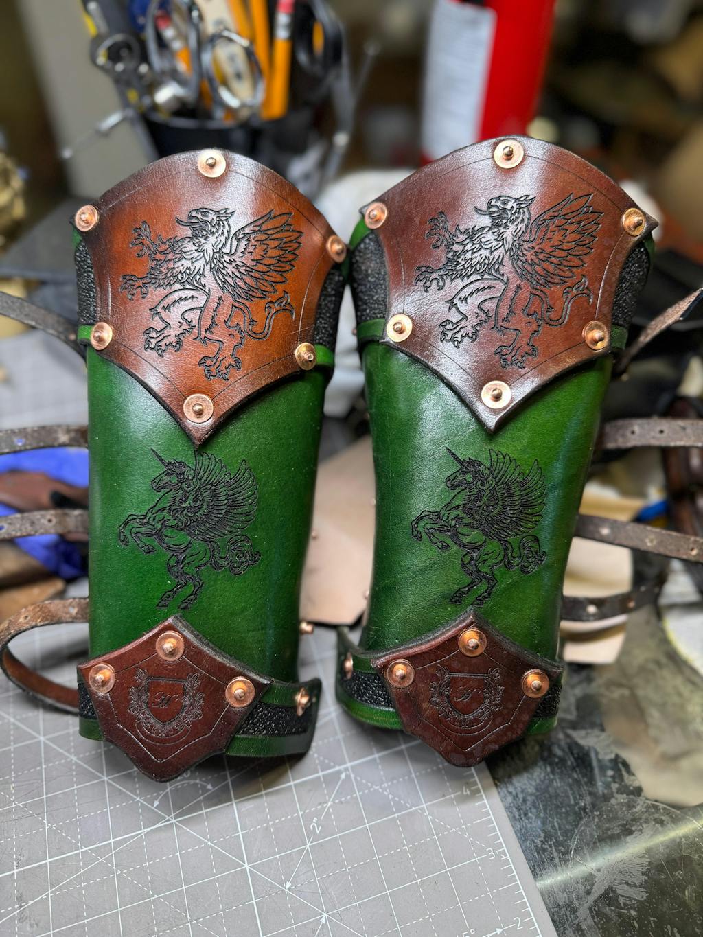 Leather Vambrace Pattern Armor - PDF + SVG | Dark Horse Workshop