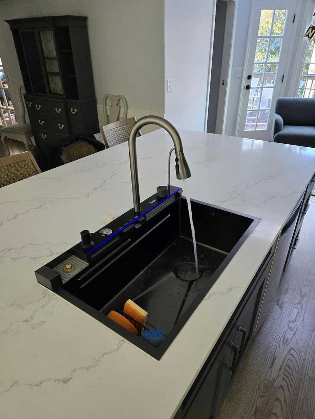 Davor Elegant Waterfall Kitchen Sink Faucet with Digital Temperature D