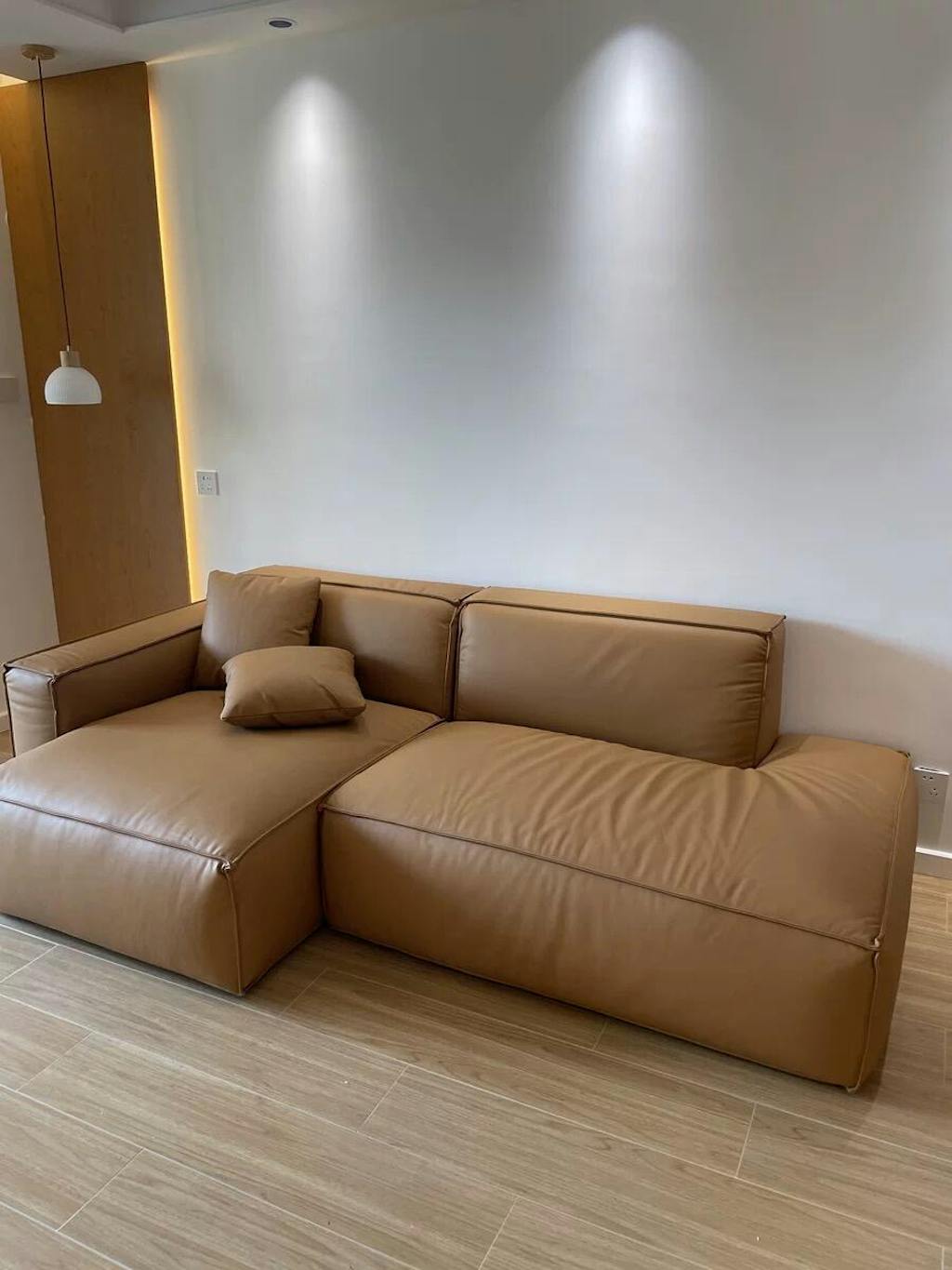 Contemporary Calliope Brown Three Seater Sofa in Real Leather Calliope ...