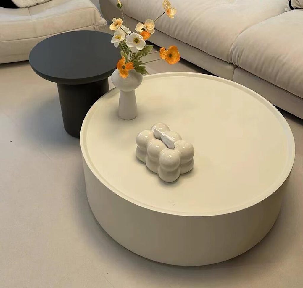 Compact Elegance: Isabella Coffee Table Set, Black & White | DC Concept