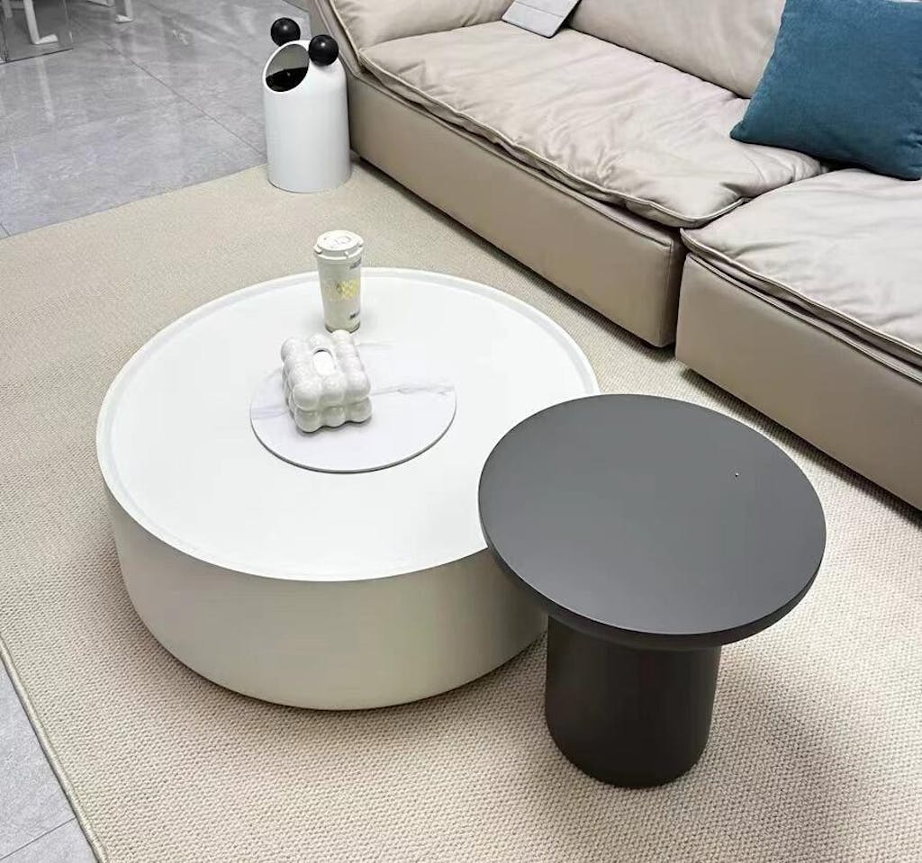 Compact Elegance: Isabella Coffee Table Set, Black & White | DC Concept