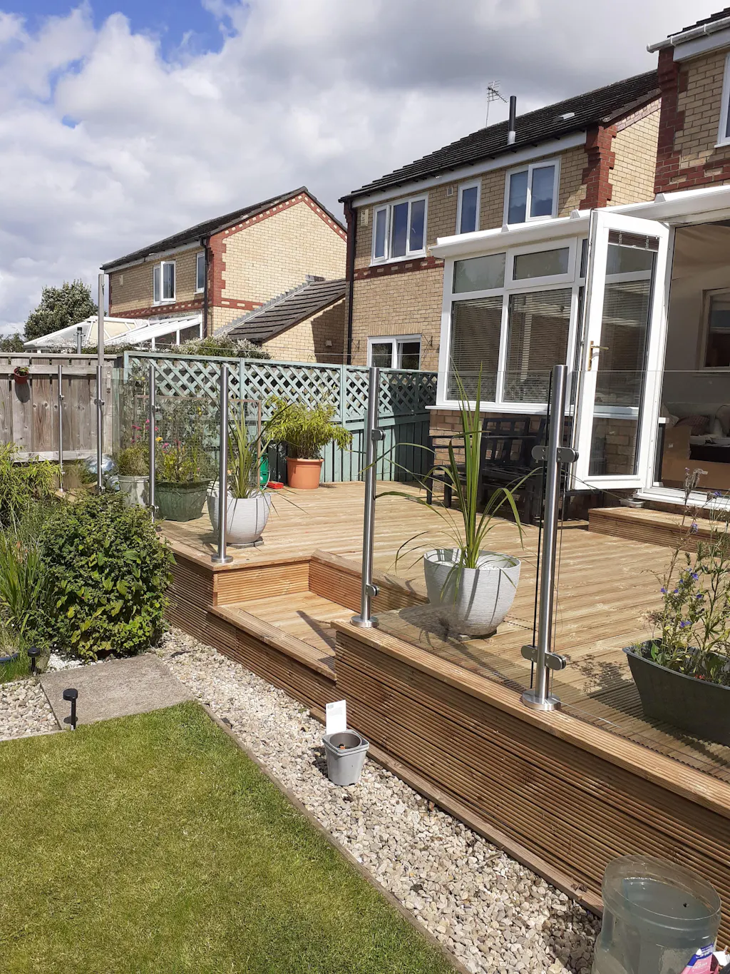 316 Stainless Steel Glass Balustrade Mid Post 42.4mm End Capped