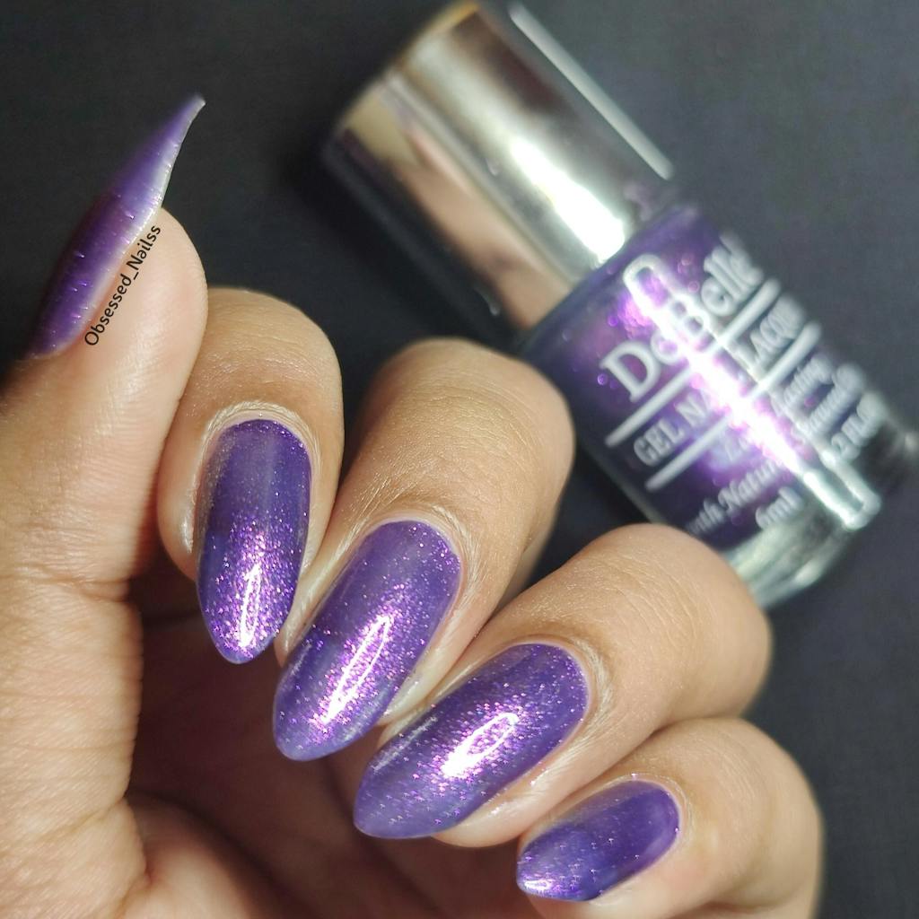 DeBelle Gel Nail Lacquer | Duo Holo Purple Glitter Nail Polish ...