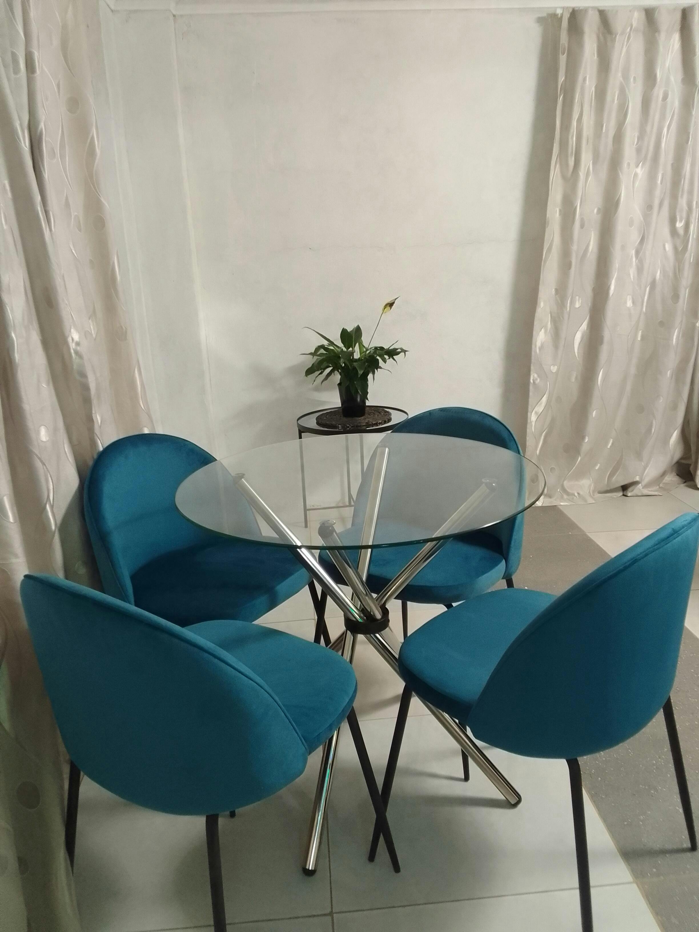 Decofurn | Coty 80cm Round Glass Top Dining Table | R899 – Decofurn ...