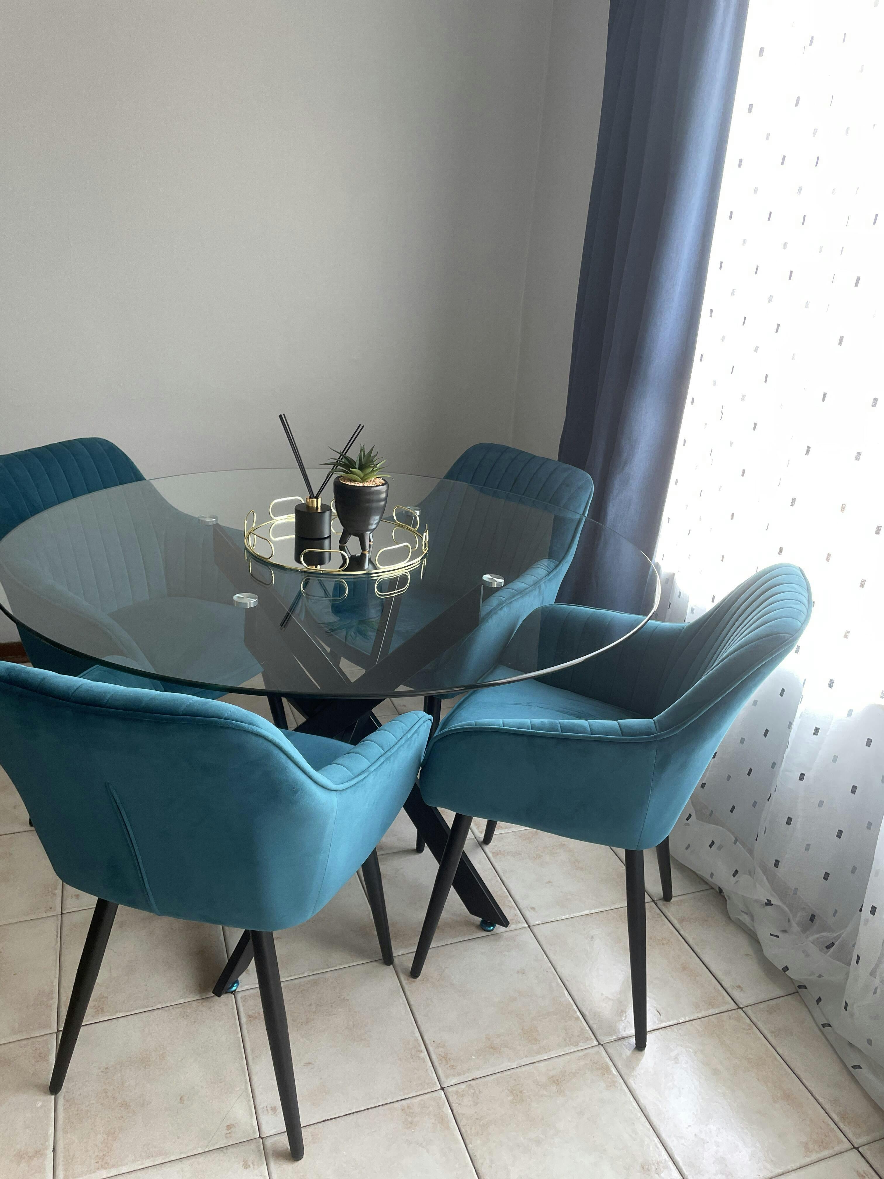 Decofurn | Rocco Velvet Dining Chair | R1039 Save 20% – Decofurn Furniture