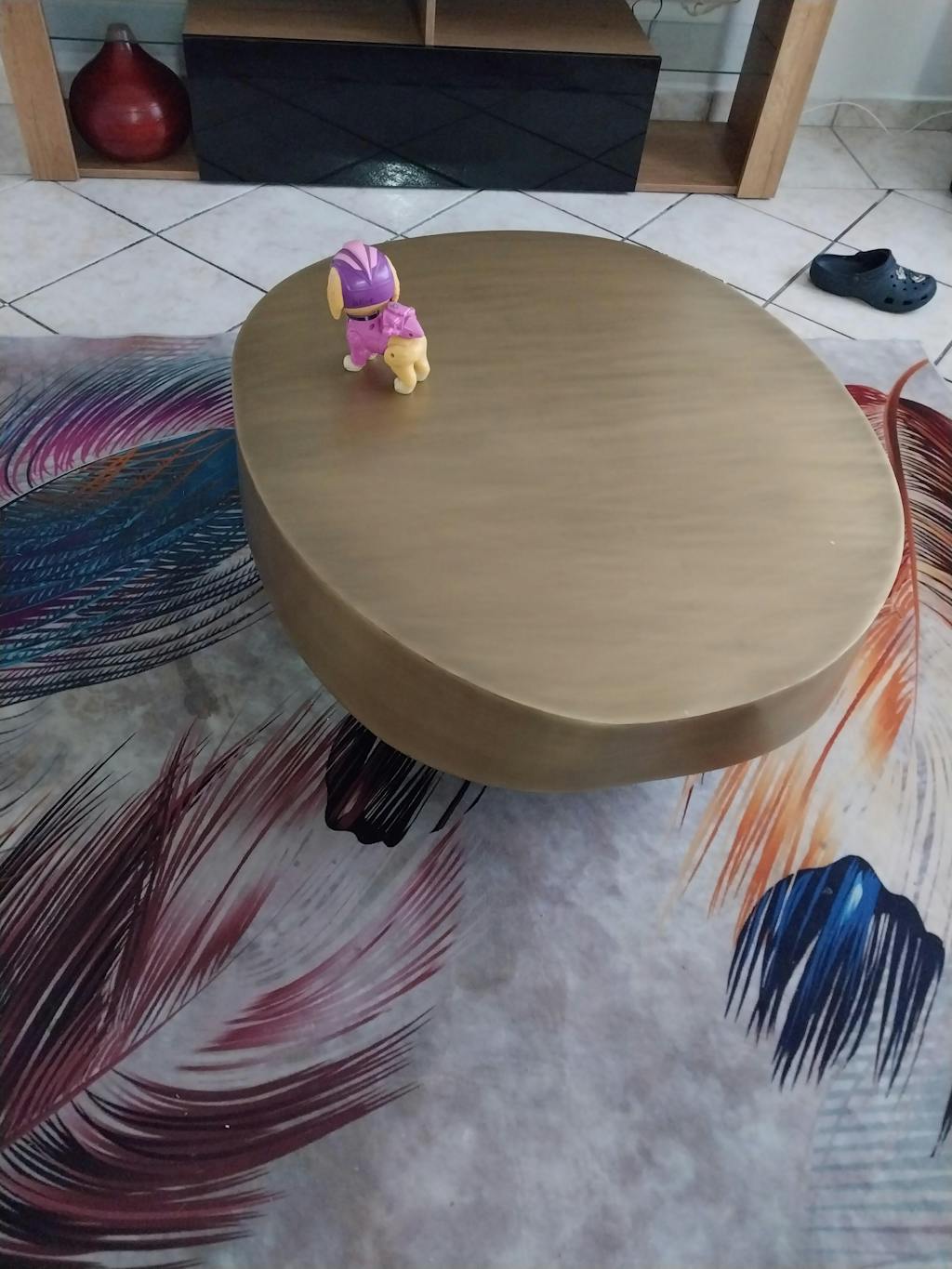 Decofurn | Amara 78x91cm Oval Coffee Table - Brass Antique – Decofurn ...