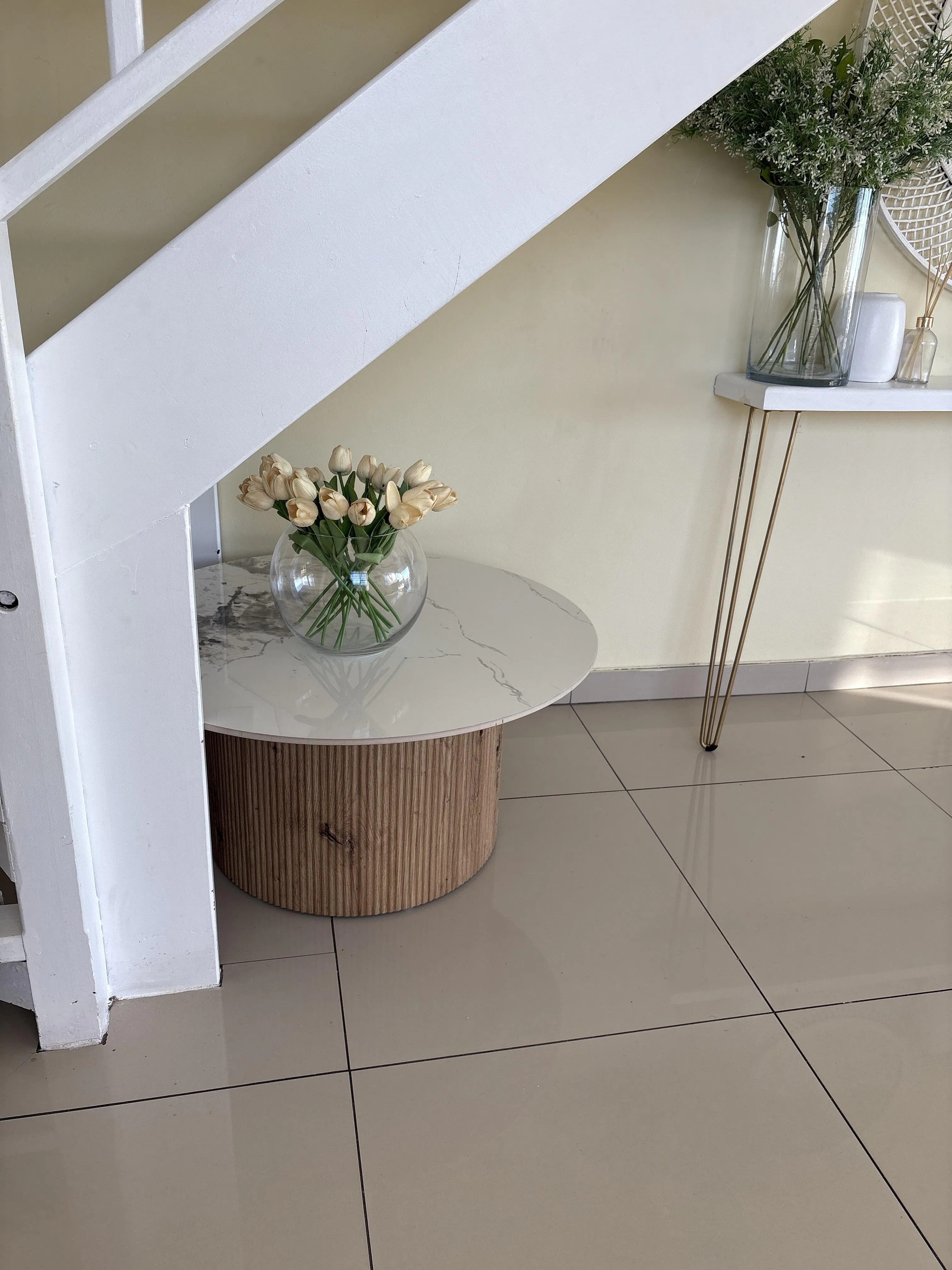 Decofurn | Belle 80cm Round Stone Top Coffee Table | R2499 – Decofurn ...