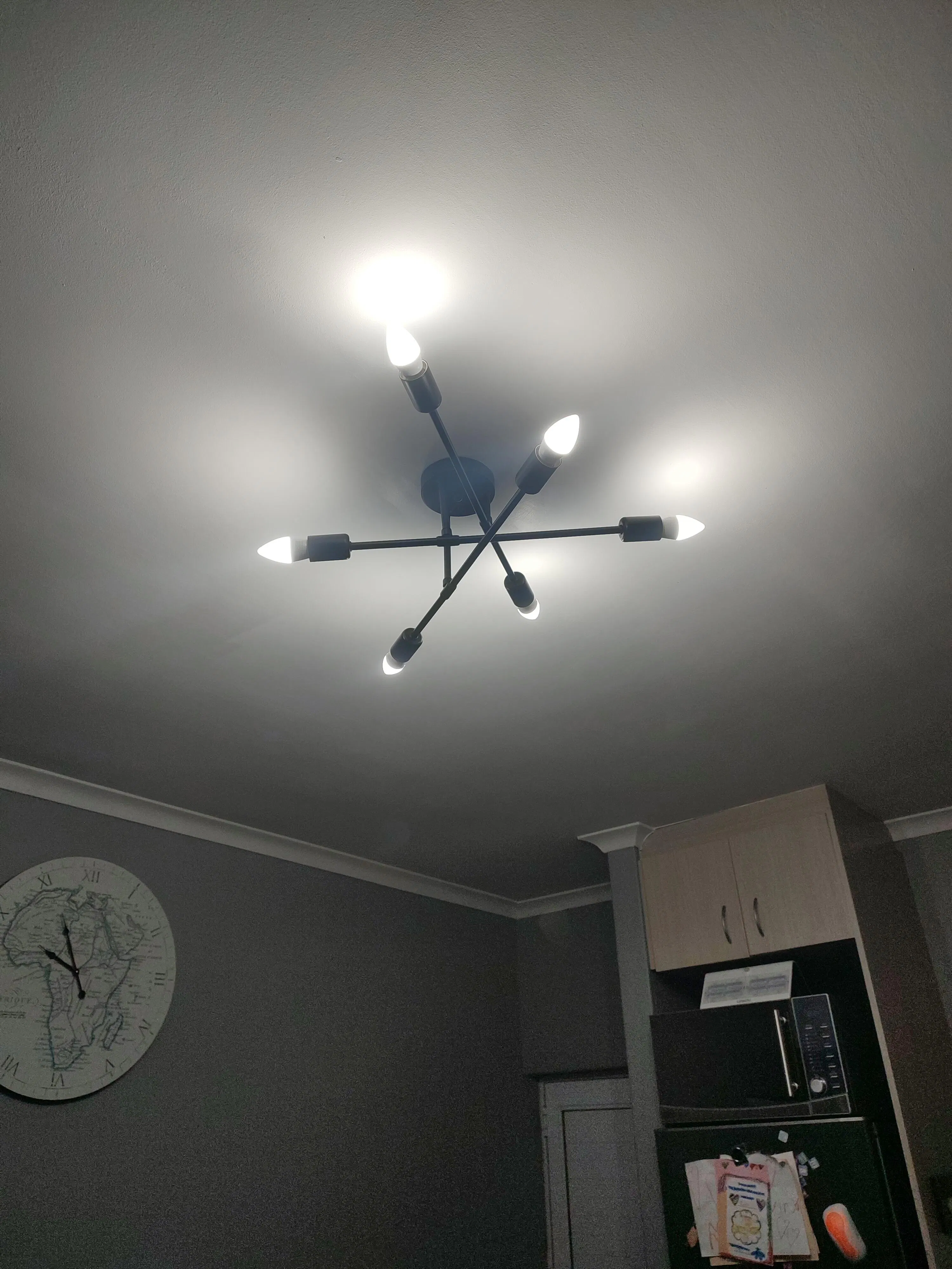 Decofurn | Ceiling Black Metal 6 Light Chandelier | Now R479