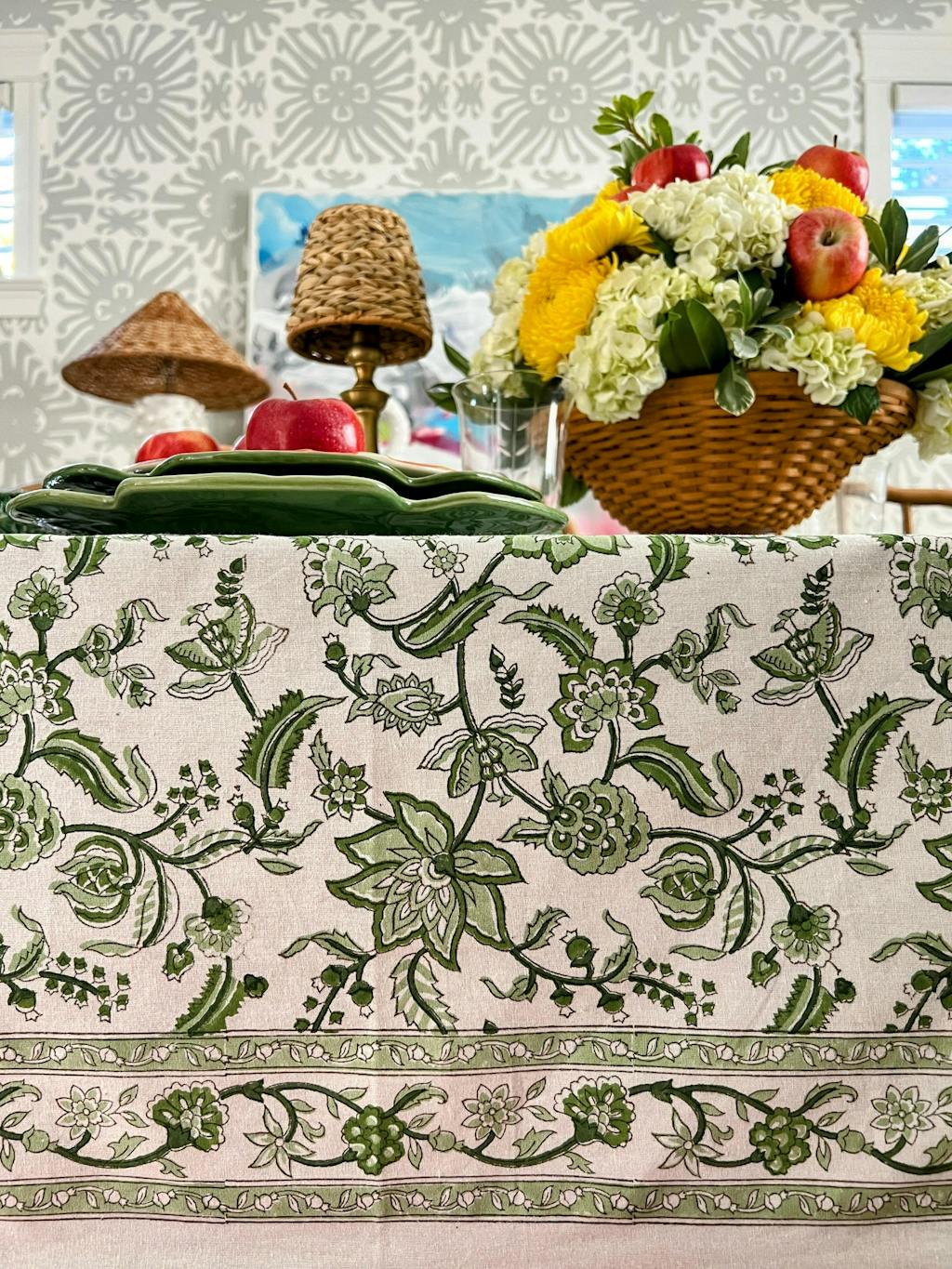 Square tablecloth Christmas- Green - Decor Mantra