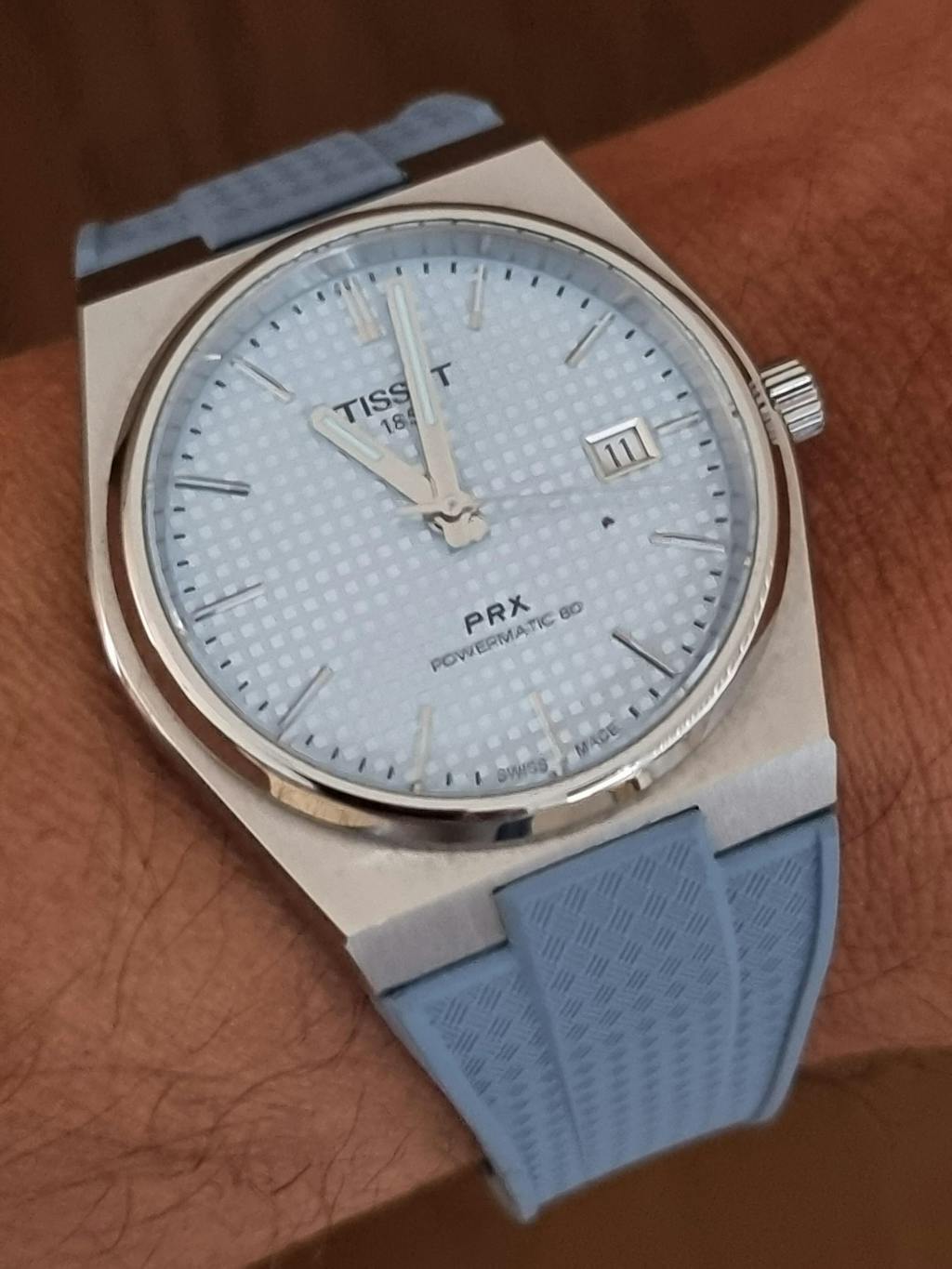 Baby Blue CTS Rubber Strap for Tissot PRX – Delugs