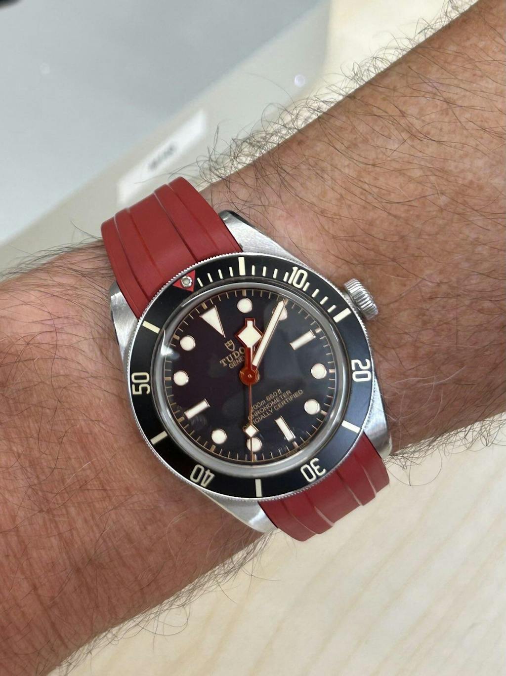 Red CTS Rubber Strap for Tudor BB58 – Delugs