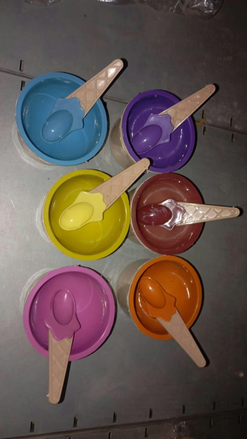 5321 Ice-Cream Waffle Spoon Bowel Cup Set | Premium