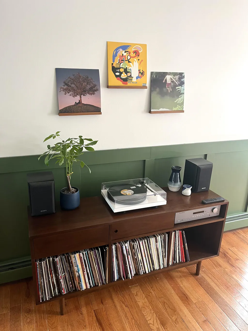 1 x 3 Component Record Storage Cabinet - Sleek Audio Gear Storage ...