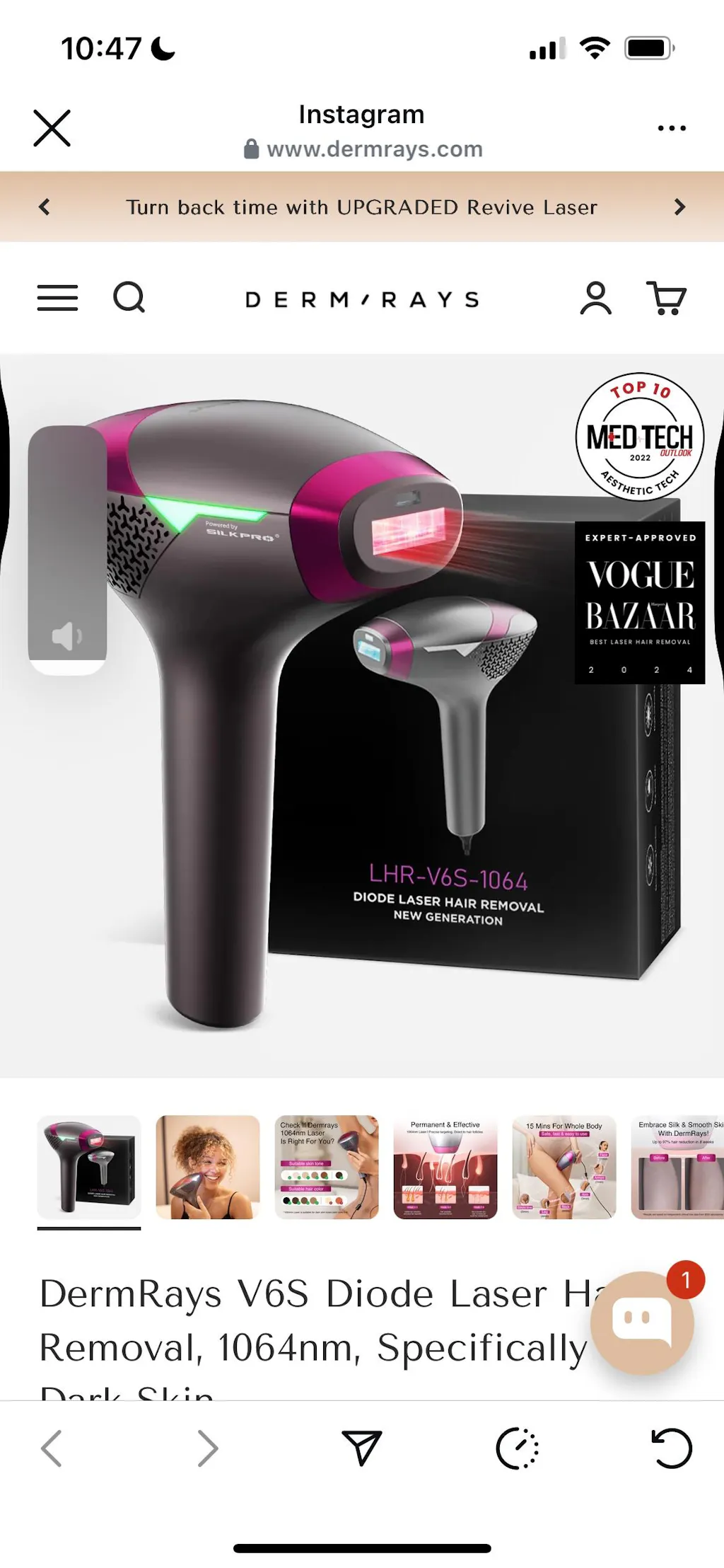 DermRays Laser Hair Removal V6S