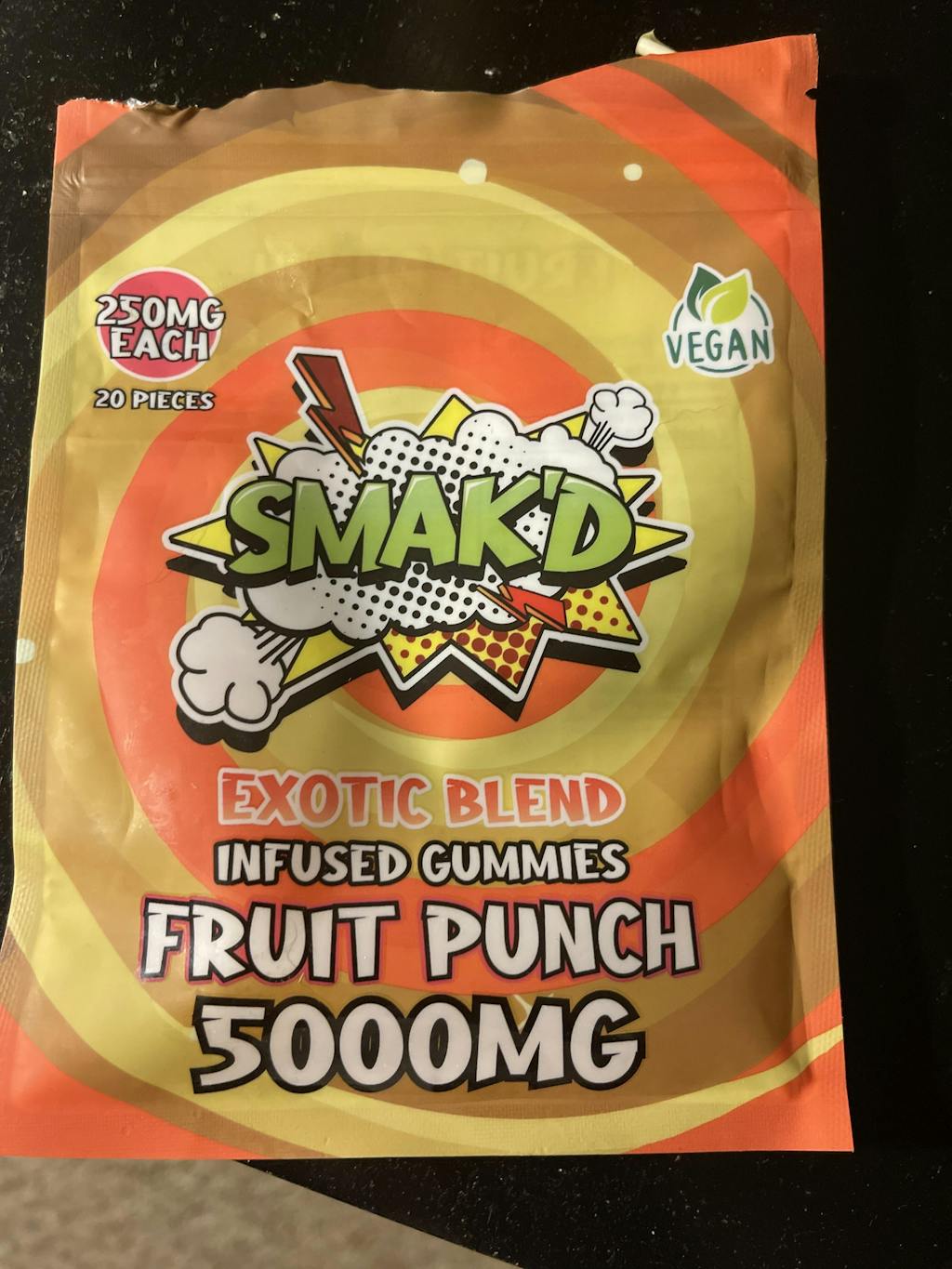 Buy TKO Smak'd Exotic Blend Delta 8 THC Infused Gummies | 5,000 MG ...