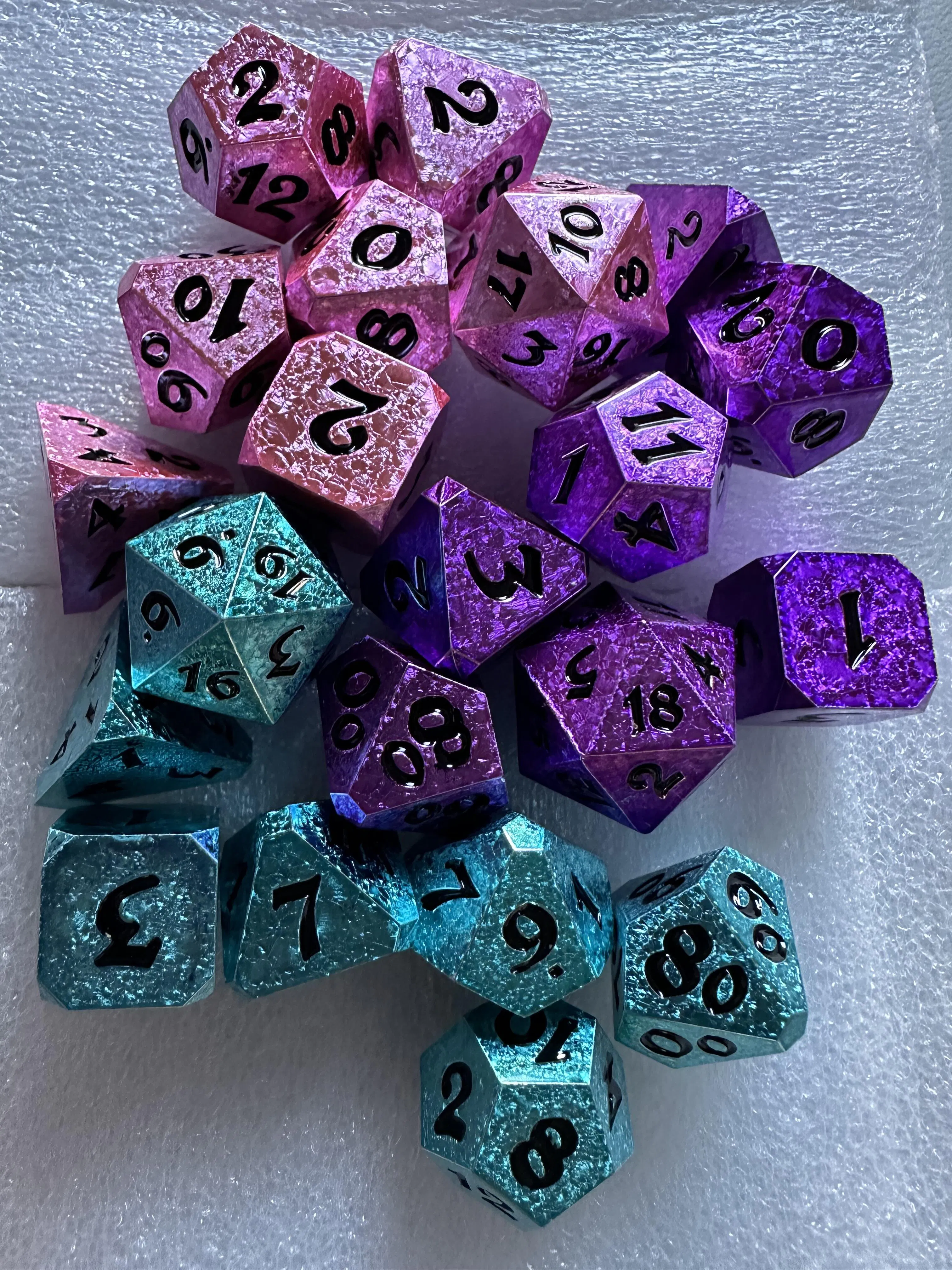 7pc RPG Set - Rosefire Fury – Die Hard Dice