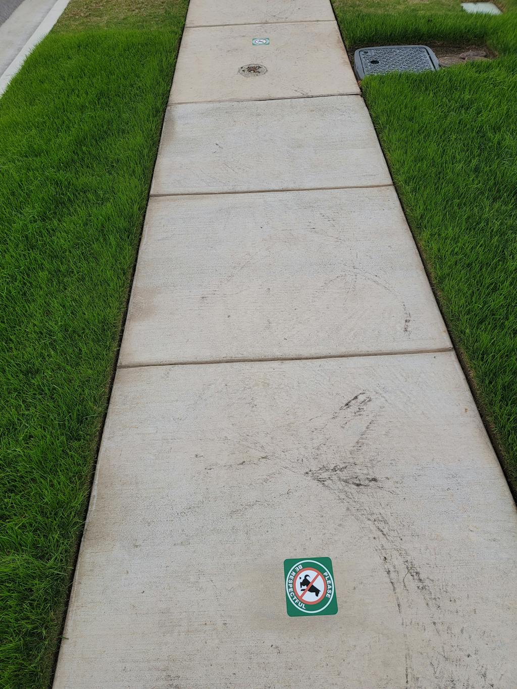 No Pooping Dog Sidewalk/Curb Sign - Digital Curb Number