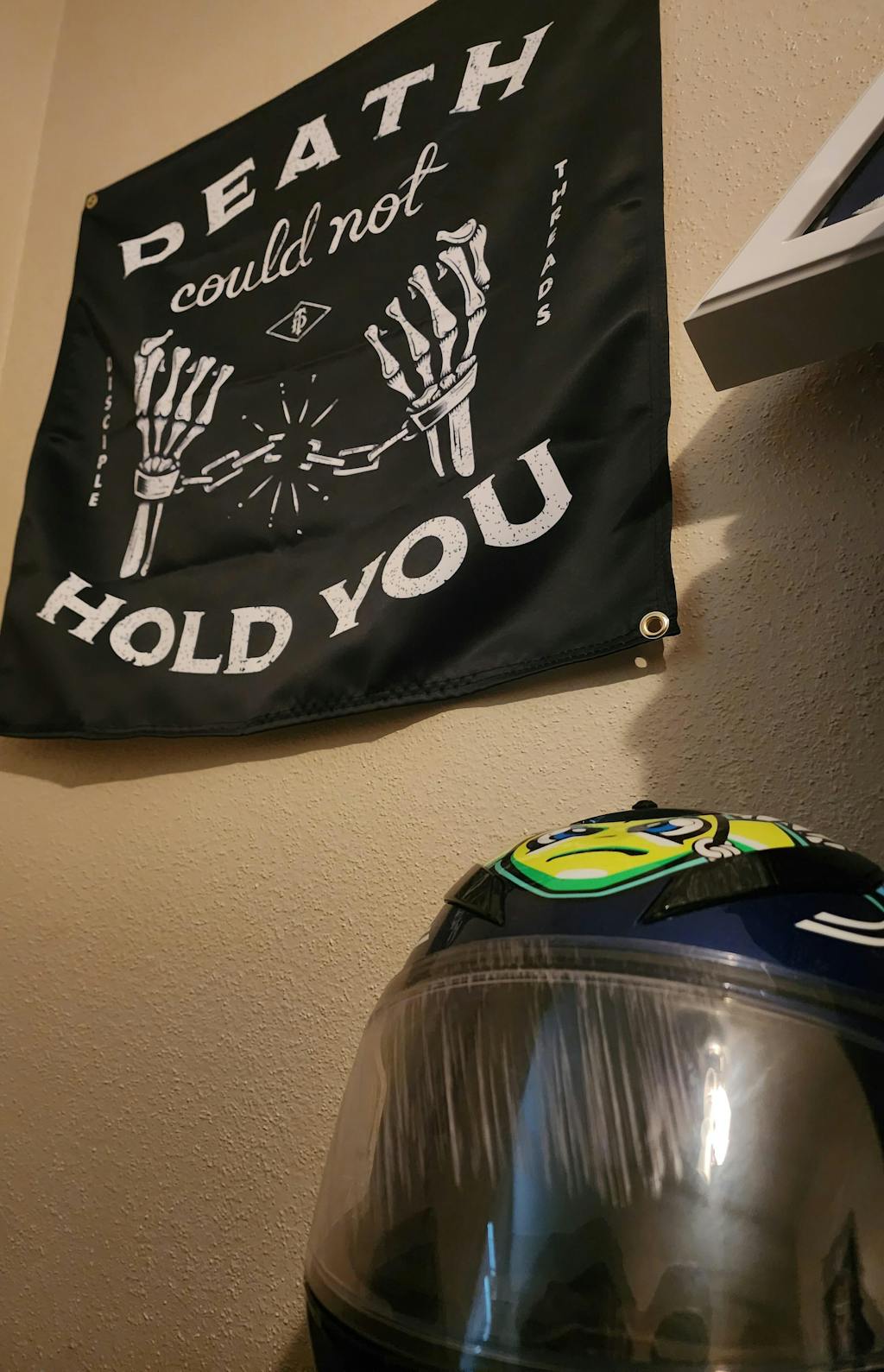 Death Could Not Hold You Wall Flag – Disciple Threads