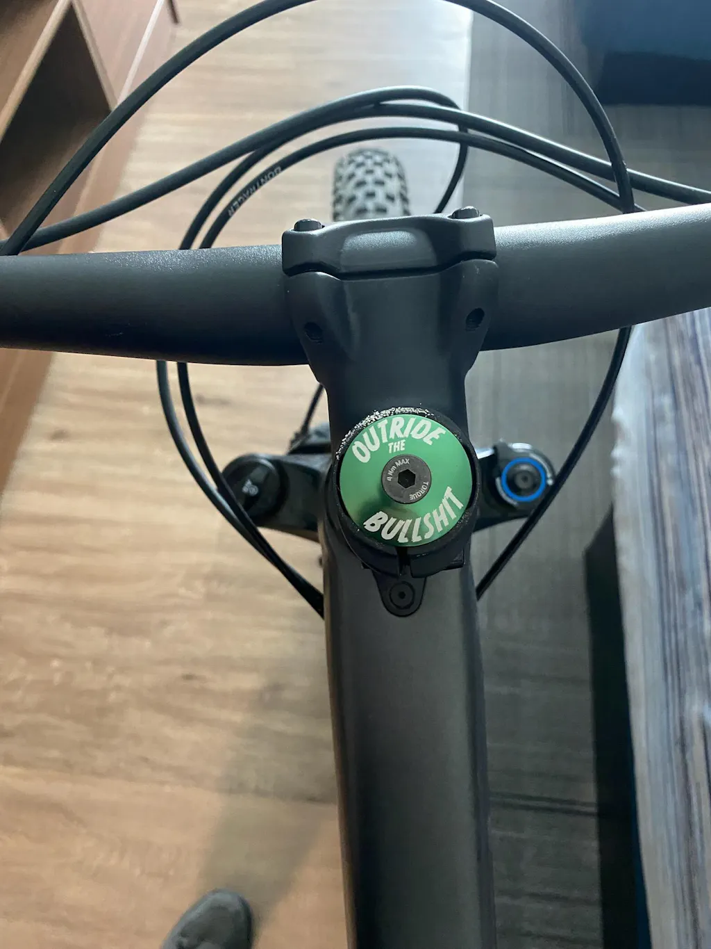 Outride The Bullshit Custom Bicycle Headset Stem Top Cap – Dispatch ...