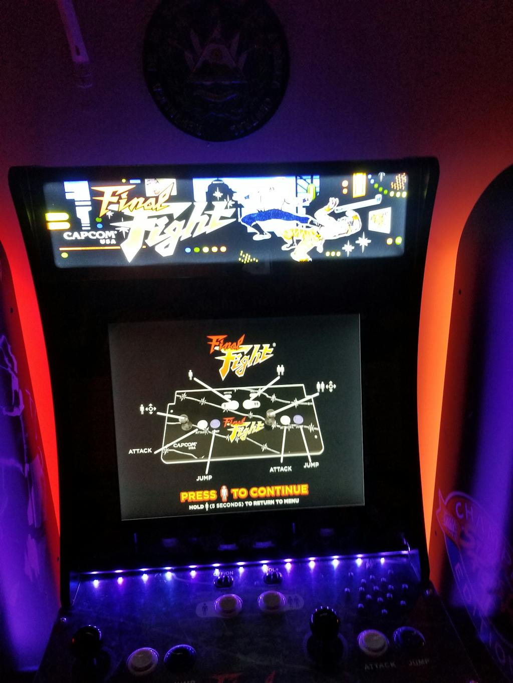 Drop In Final Fight LED Marquee Plug and Play Kit for Arcade1Up Versio ...