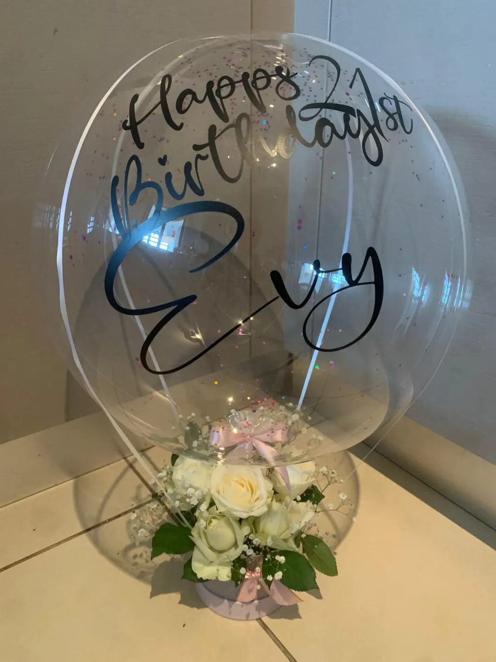 Personalized Balloon Flower Box - Mother's Day! | Mauritius