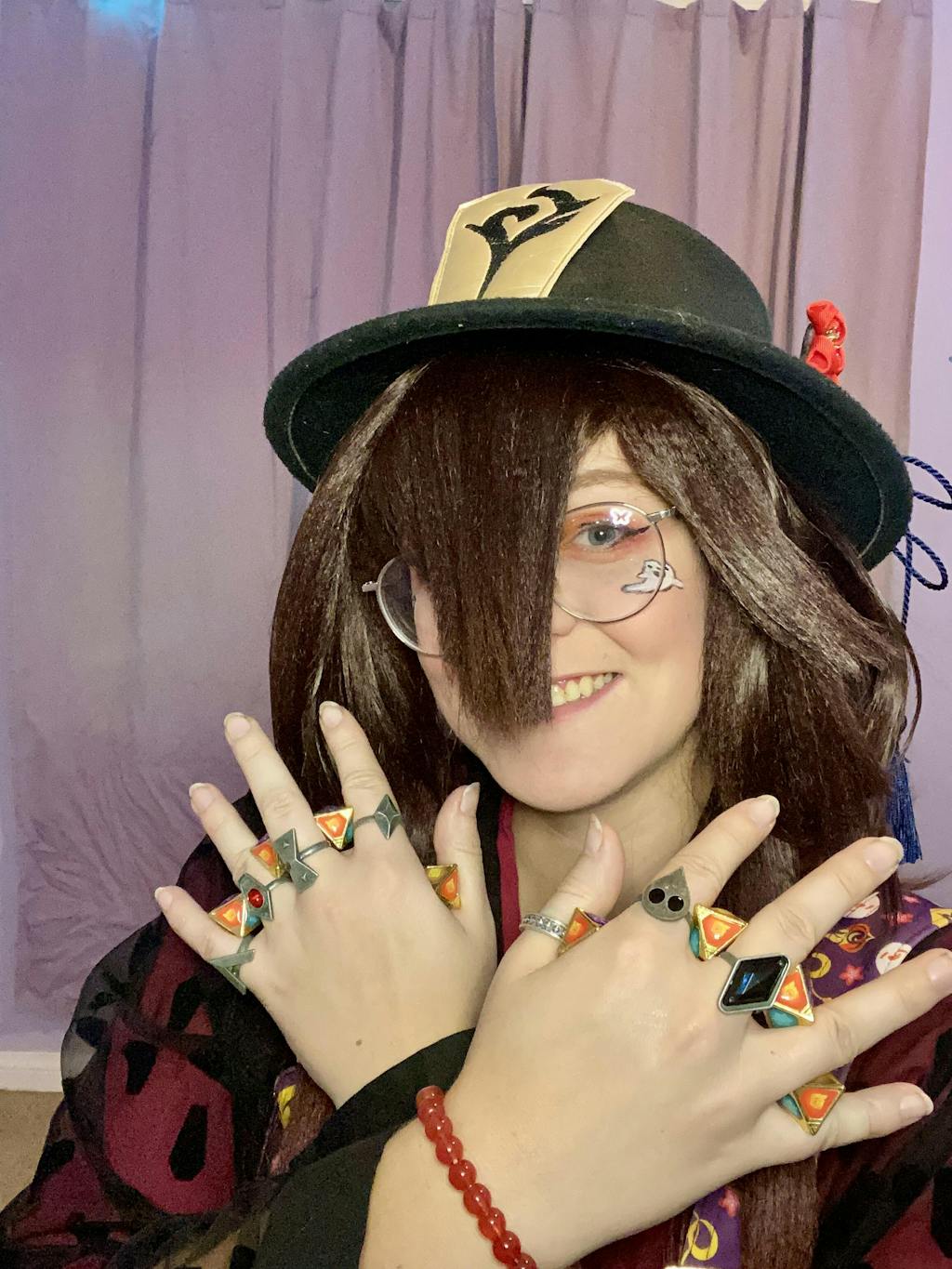 【Ready For Ship】DokiDoki Game Genshin Impact Hutao Cosplay Hu Tao Ring ...