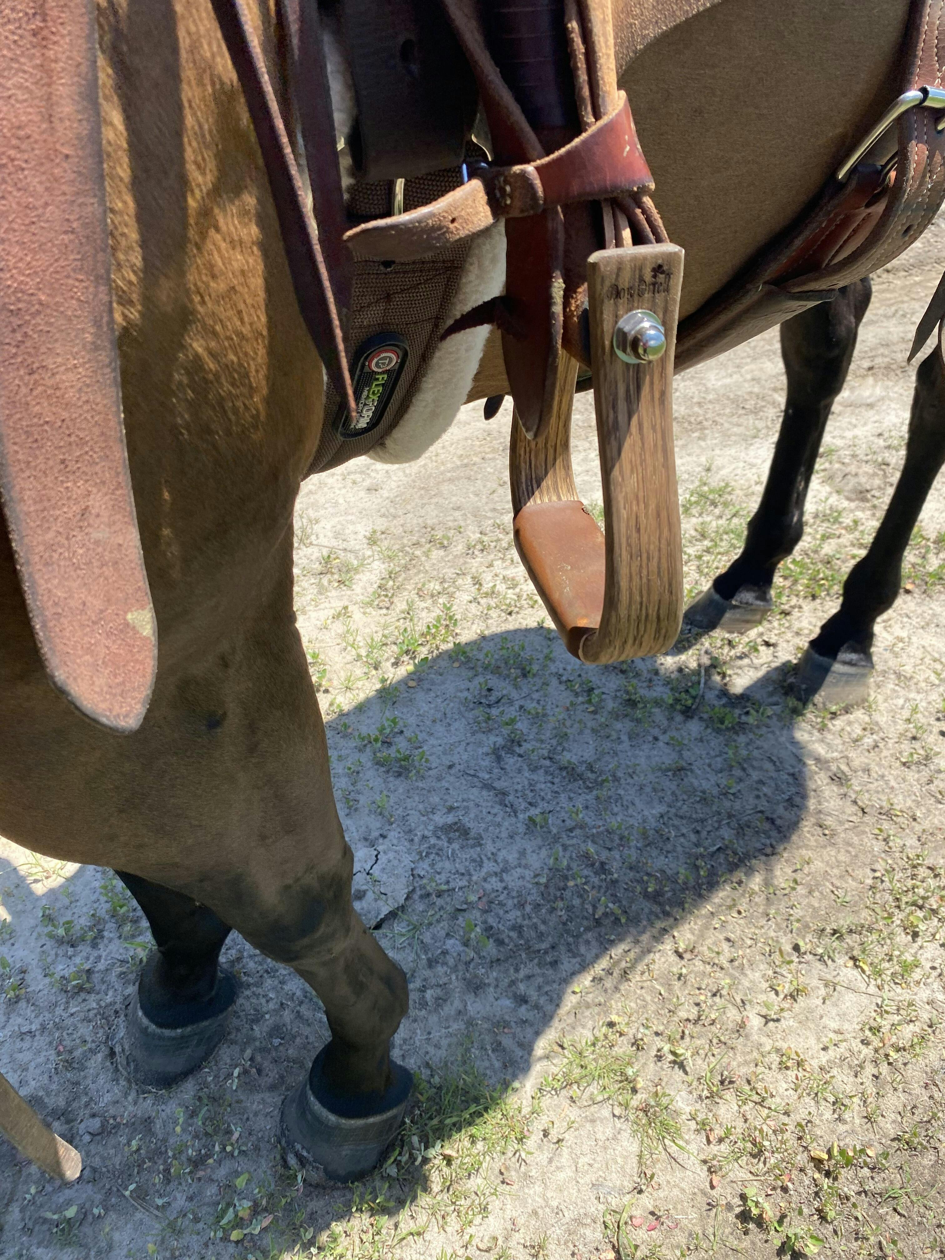Flat Bottom Stirrups | Custom Wood Stirrups For Western Saddles – Don ...