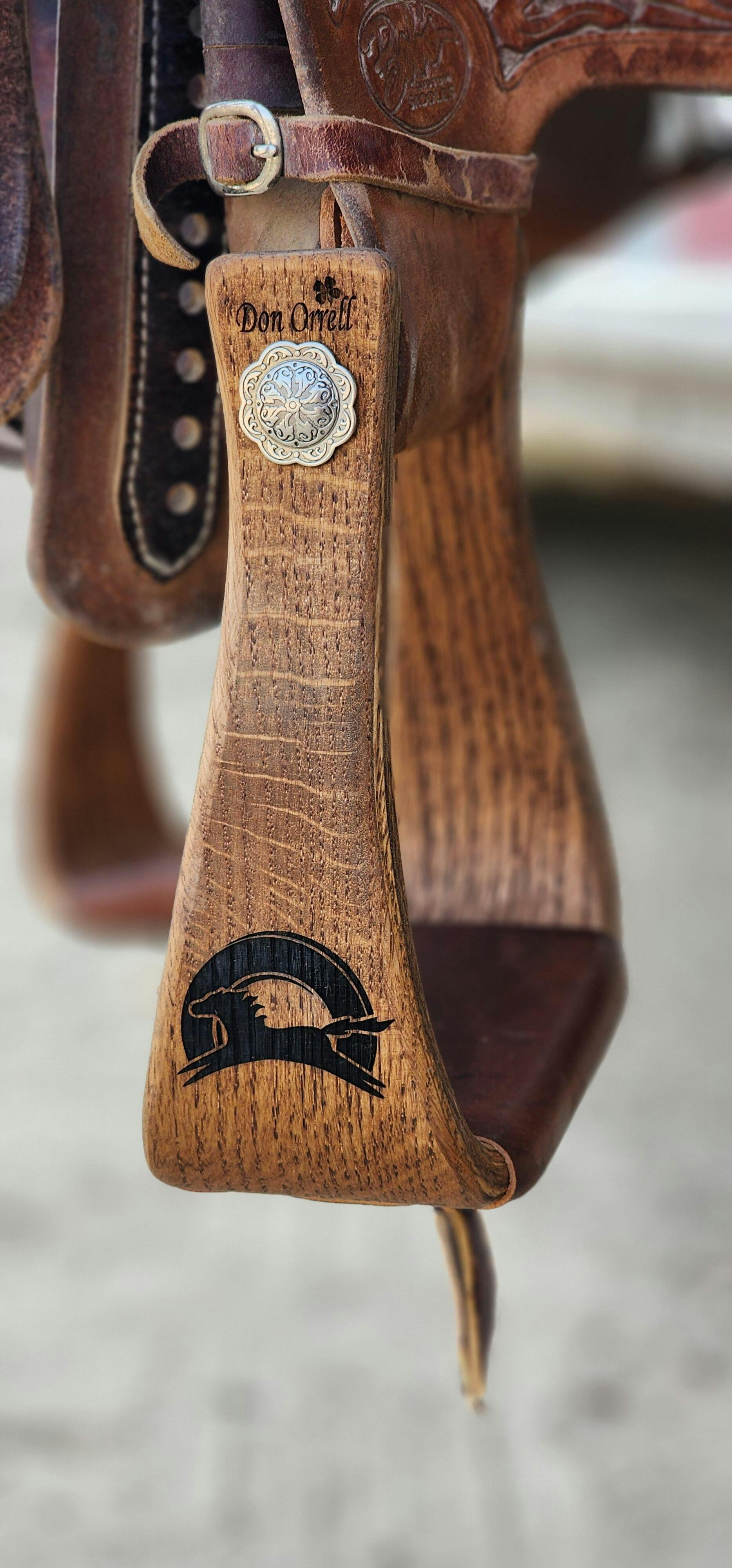 Flat Bottom Stirrups | Custom Wood Stirrups For Western Saddles – Don ...